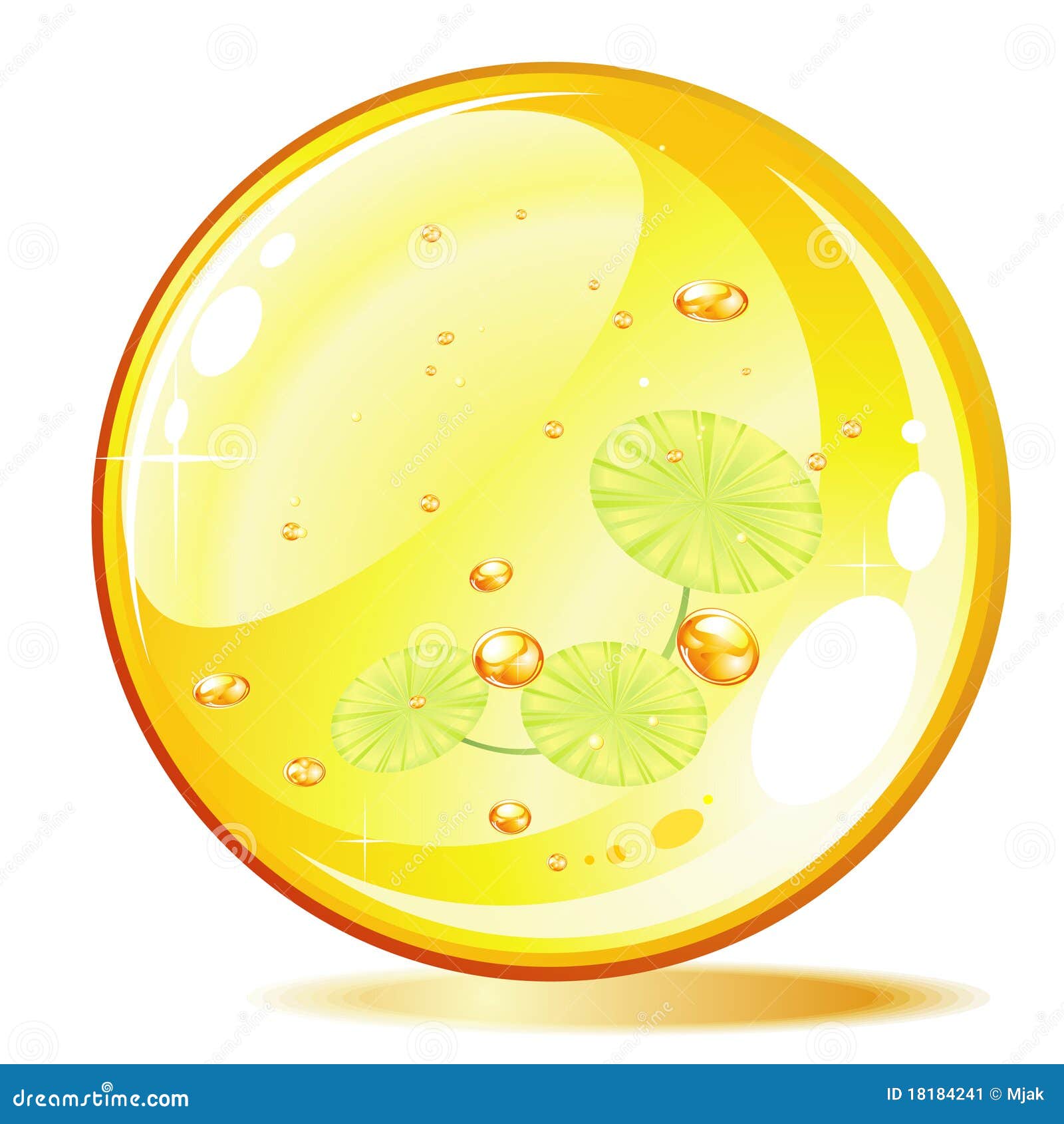 Amber Ball And Plant Cartoon Vector | CartoonDealer.com #18184241