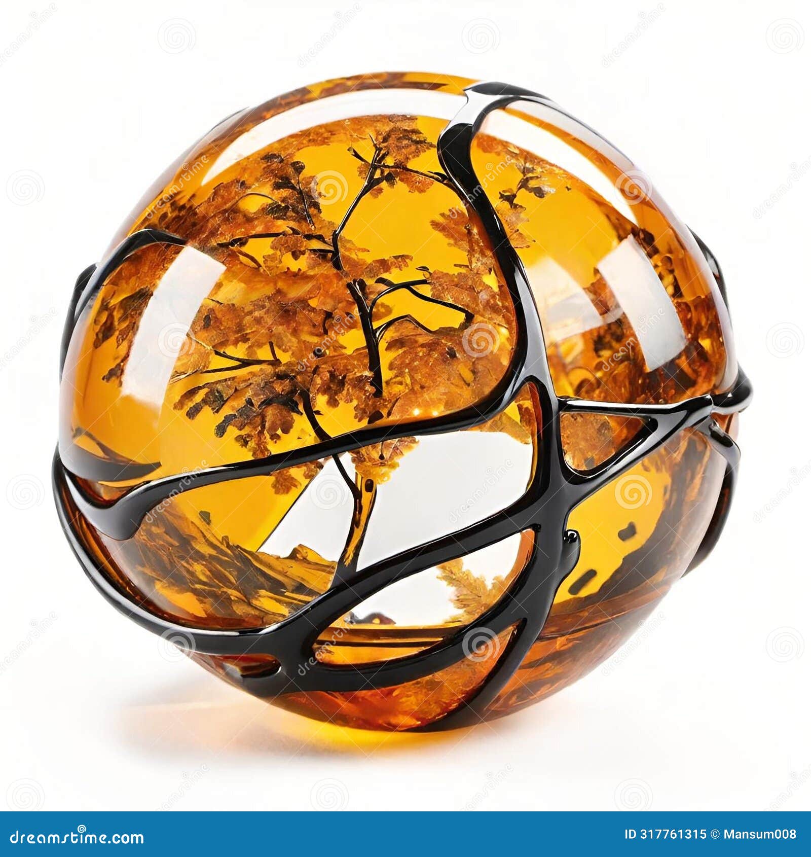 Amber Ball And Plant Cartoon Vector | CartoonDealer.com #18184241