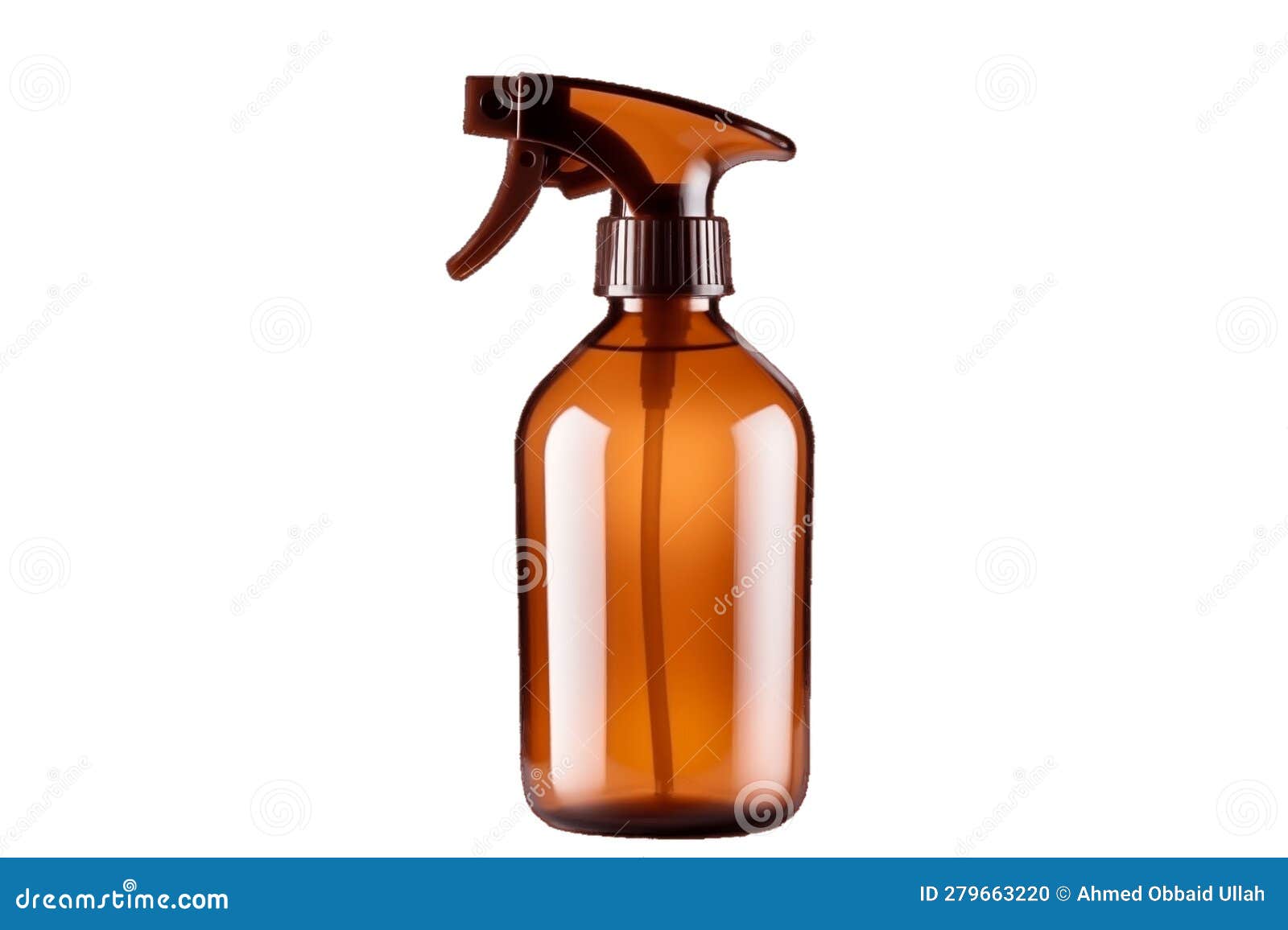 Amber Brown Blank Plastic Trigger Sprayer for Detergent. Generative Ai ...