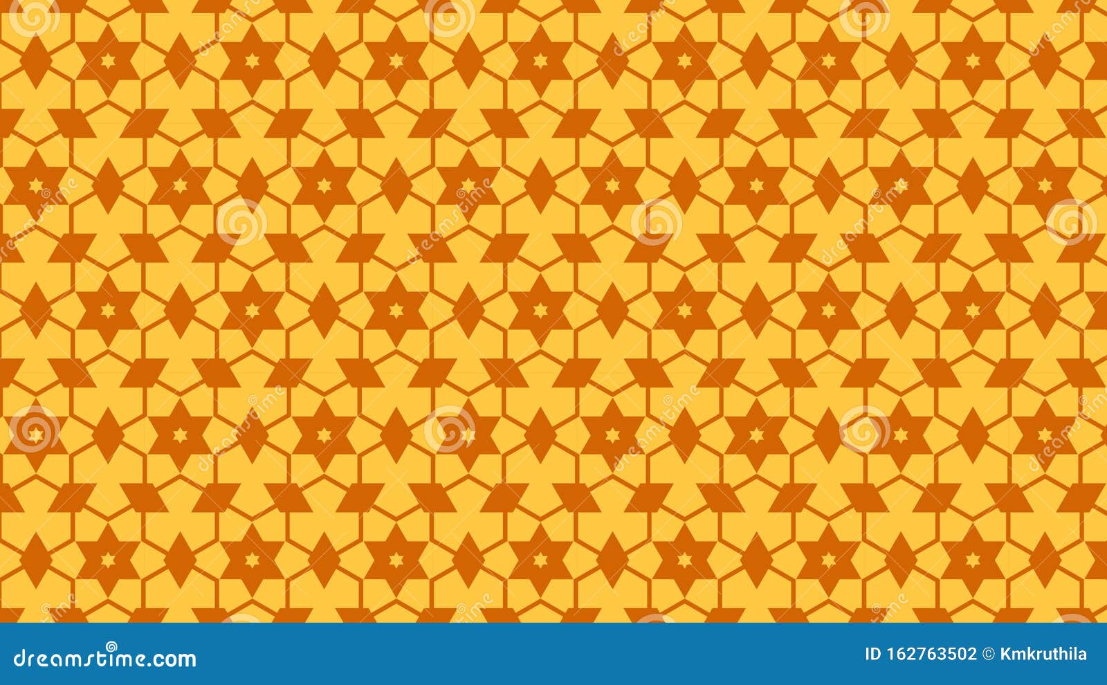 Amber Color Seamless Stars Pattern Vector Image Stock Vector ...