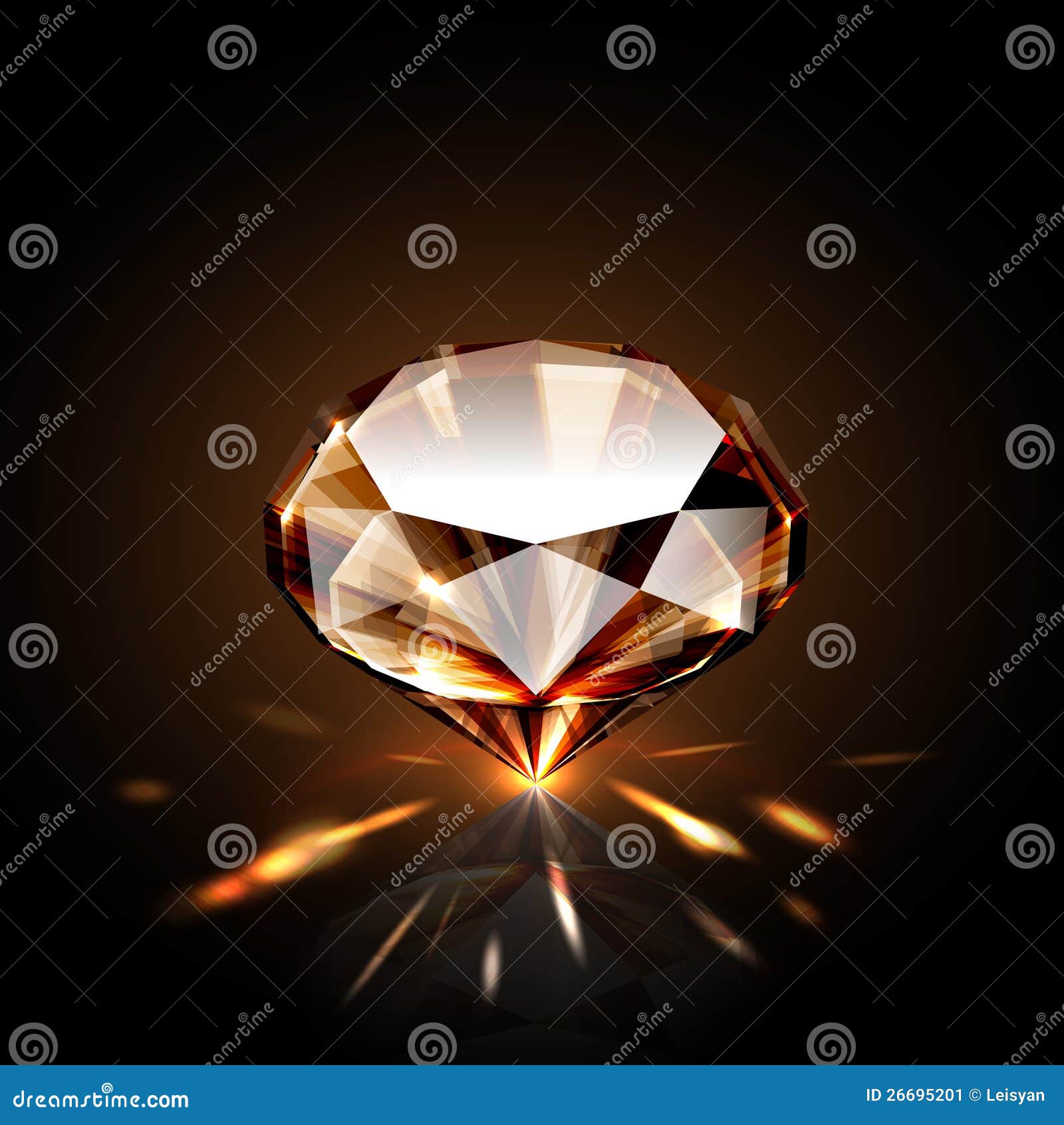 Amber diamond stock vector. Illustration of dimensional - 26695201