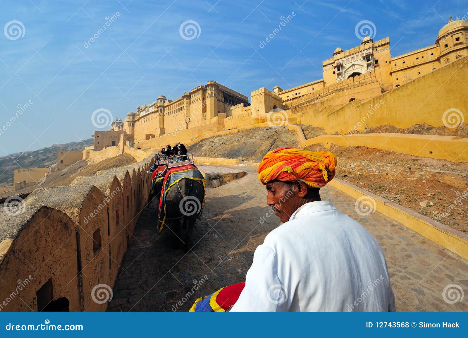 Amber fort elephant ride editorial stock photo. Image of amber - 12743568