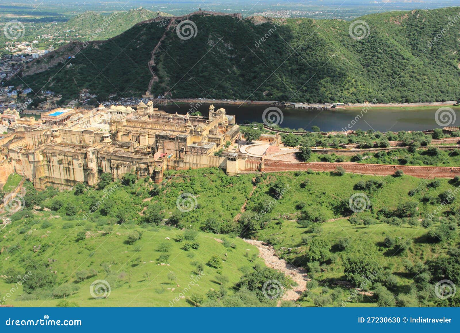 Amber Fort Top View. stock photo. Image of india, indian - 27230630