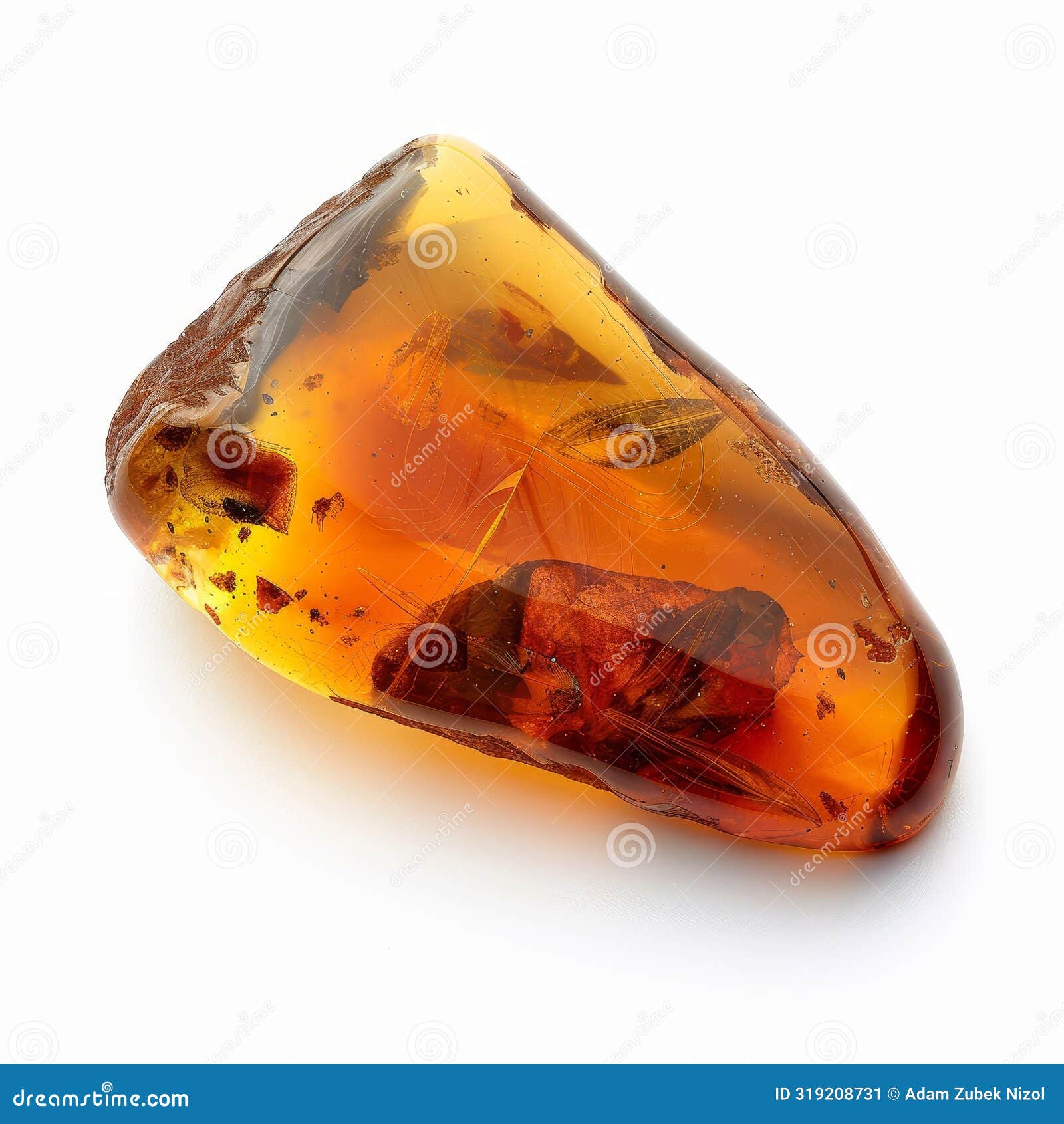 Amber Gem With Natural Inclusions Stock Image | CartoonDealer.com ...
