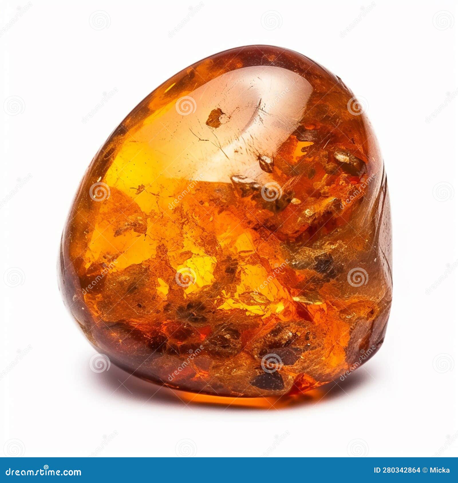 Amber Gemstone On Rocky Shore With Storm Clouds In The Background ...