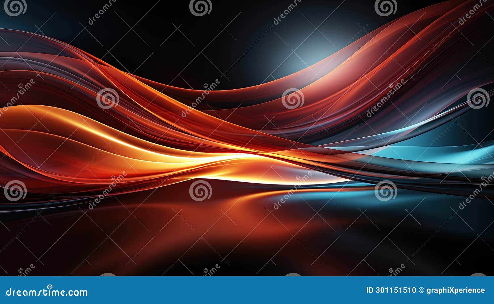 Amber Glow Lines on Black stock illustration. Illustration of neon ...