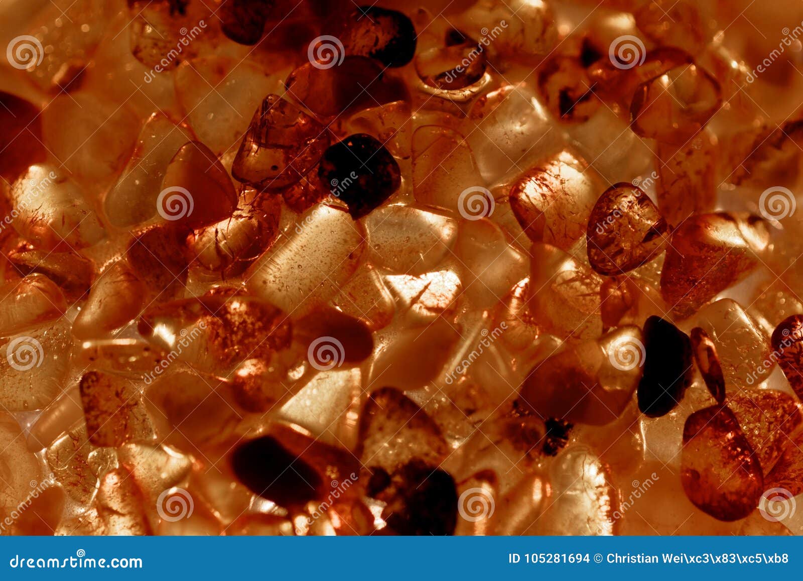 Amber Grains with Backlight Illumination Stock Photo - Image of ...