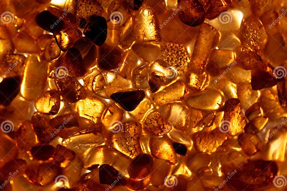 Amber Grains with Backlight Illumination Stock Photo - Image of ...