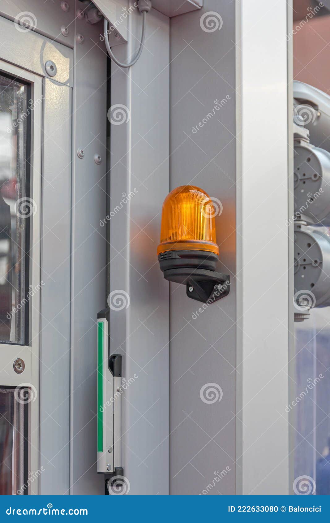 Amber Light Garage Door stock photo. Image of dome, remote - 222633080