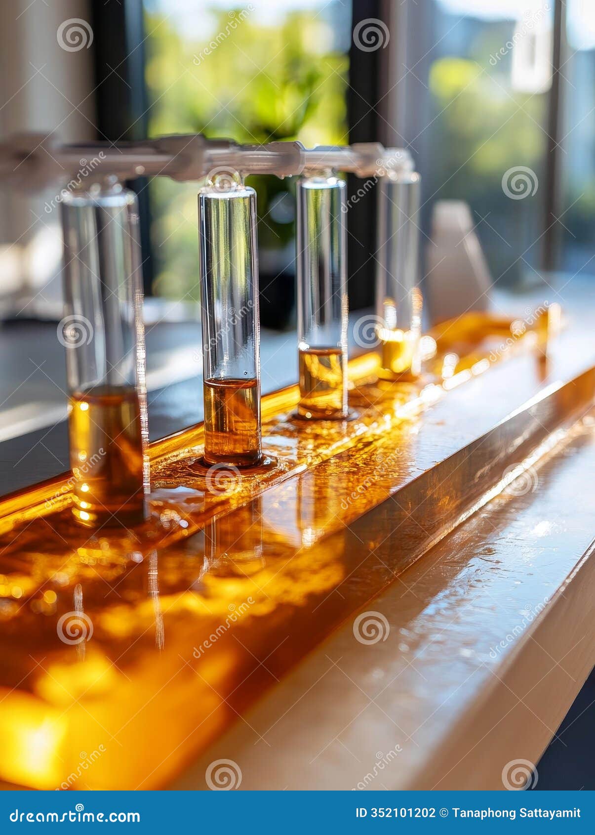 Amber Liquid Flow Process Symbolizing Precision Purity Innovation Flow ...