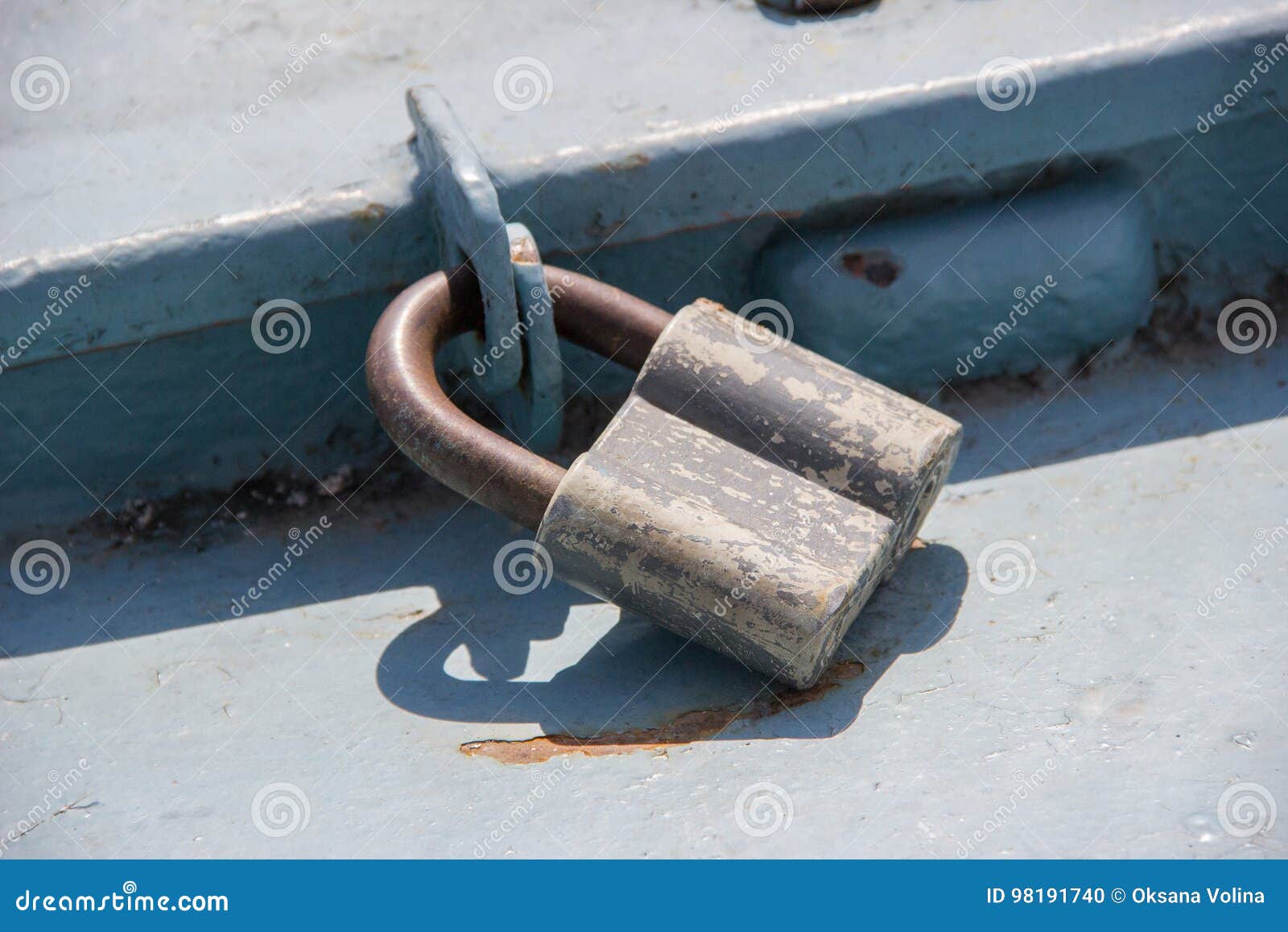 Amber Lock in Hanging on the Door Stock Photo - Image of object, house ...