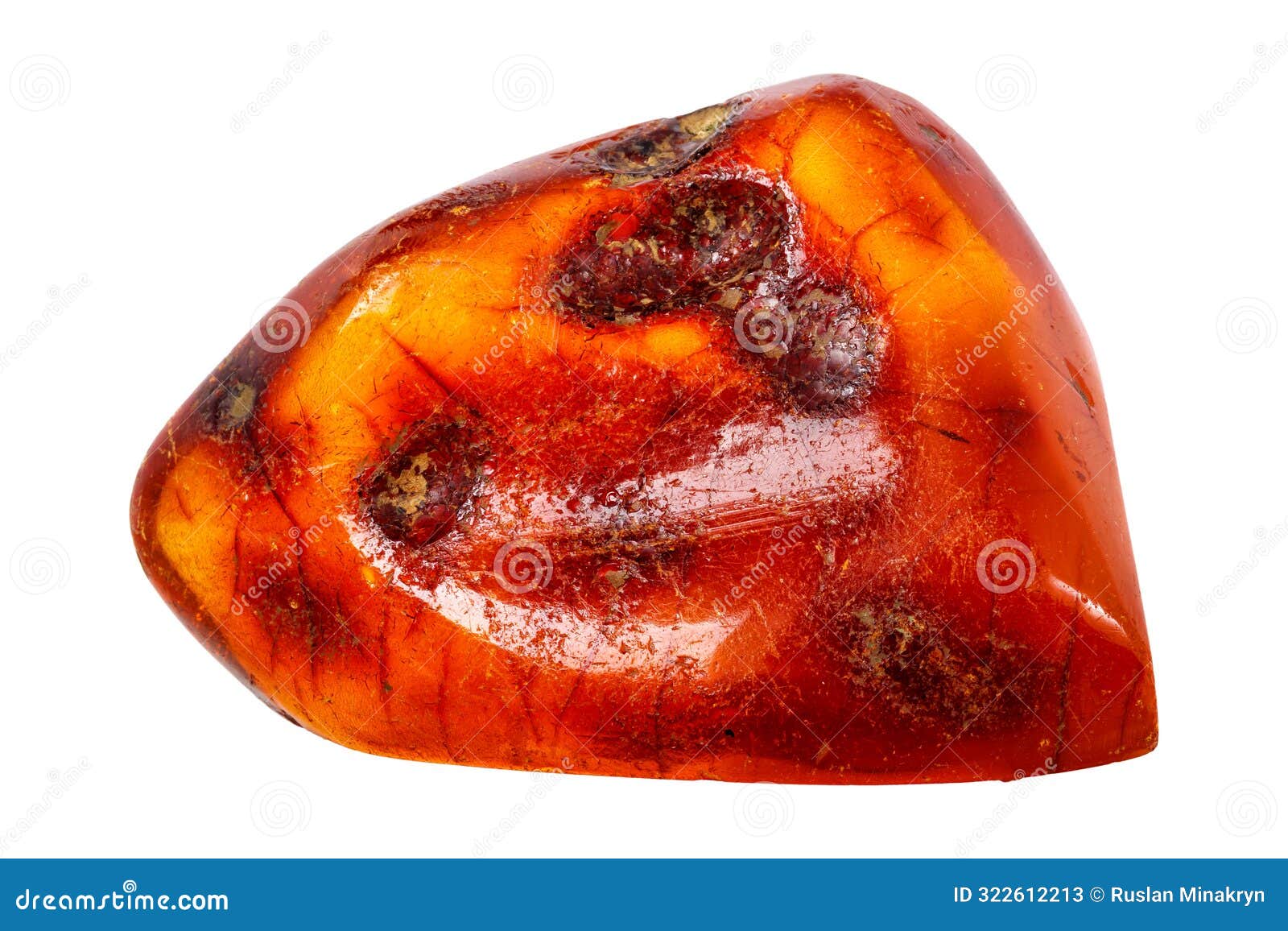 Amber Mineral Stone on White Background Stock Image - Image of brown ...