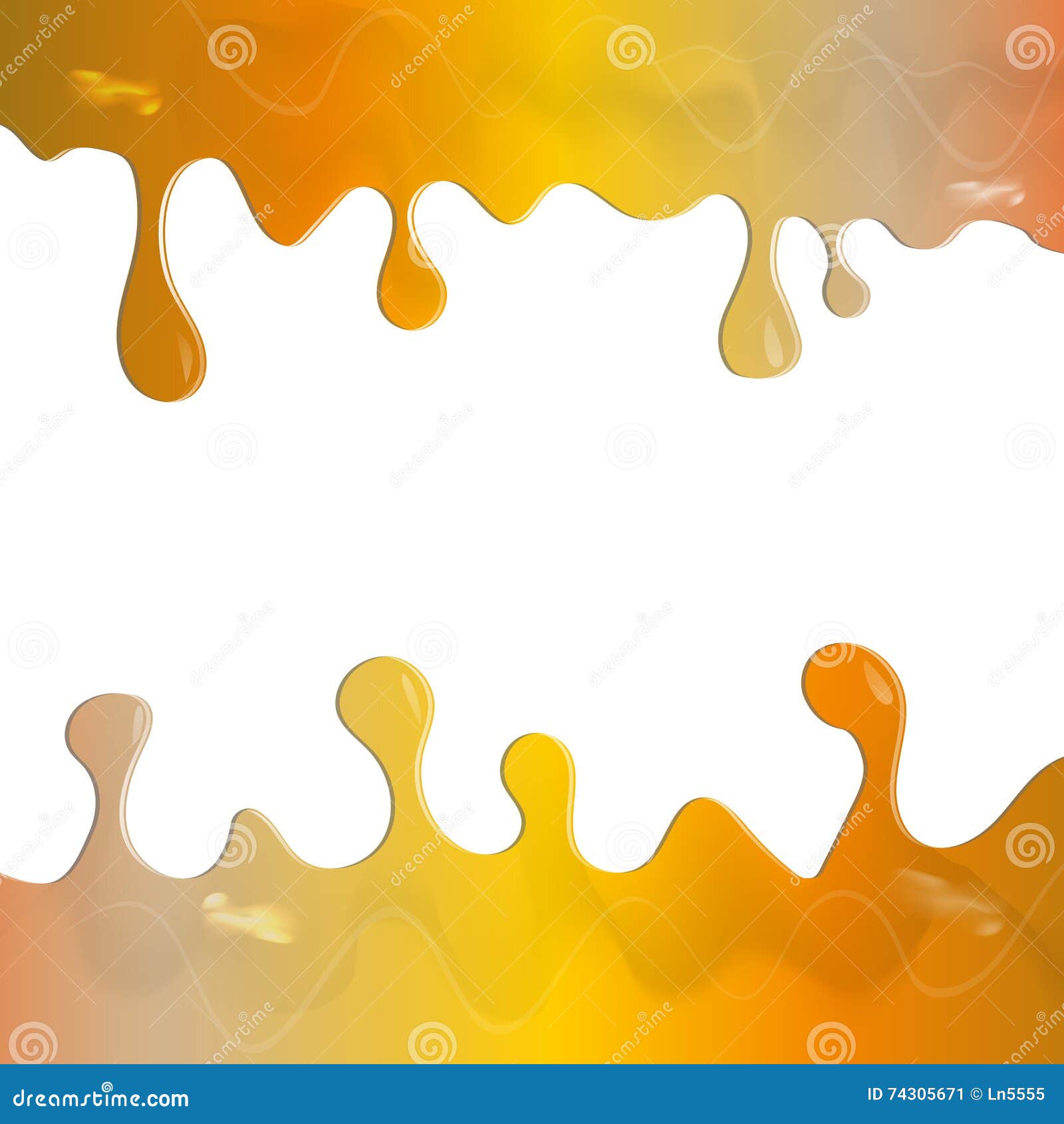 Amber Paint Dripping Text Layout Stock Vector - Illustration of food ...