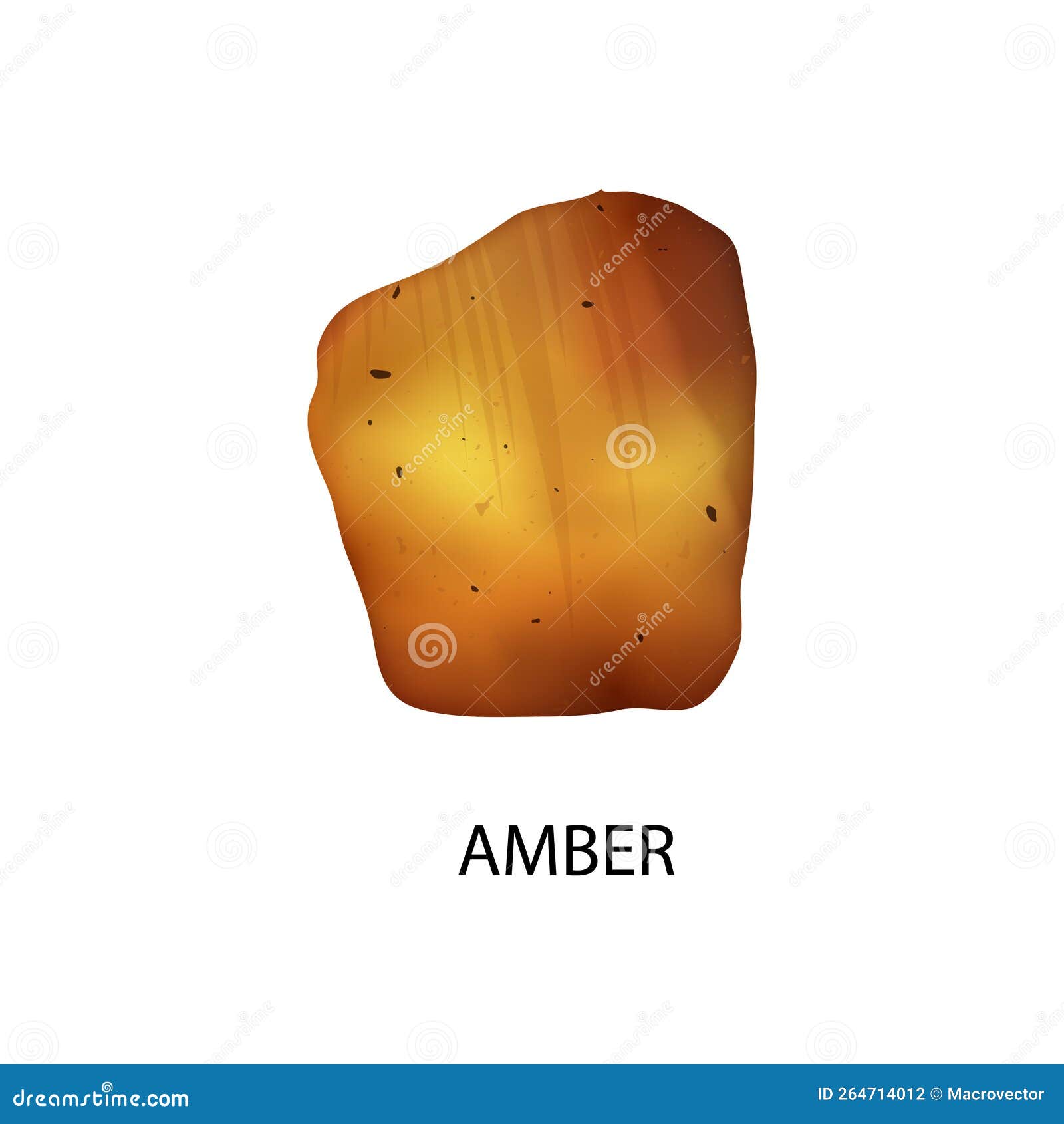 Amber Realistic Mineral Composition Stock Vector - Illustration of ...