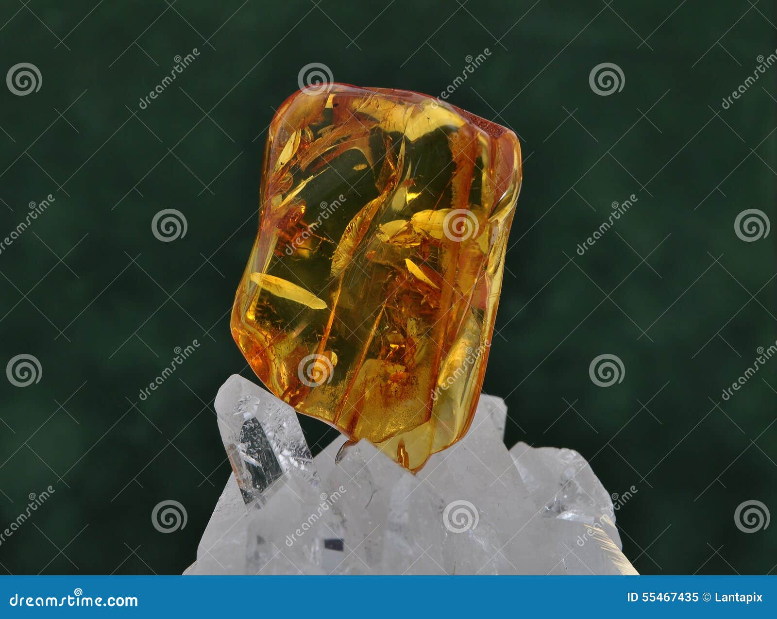 Amber on rock crystal stock image. Image of amber, mountain - 55467435