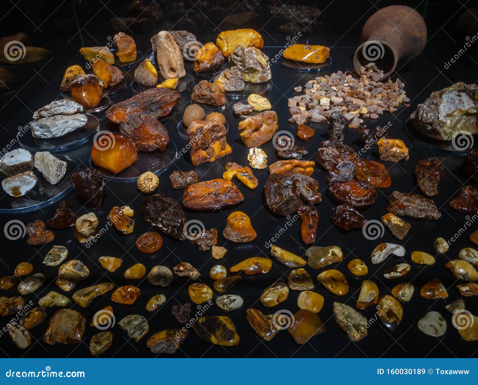 Amber Stone Pieces Different Sizes Stock Image - Image of baltic ...