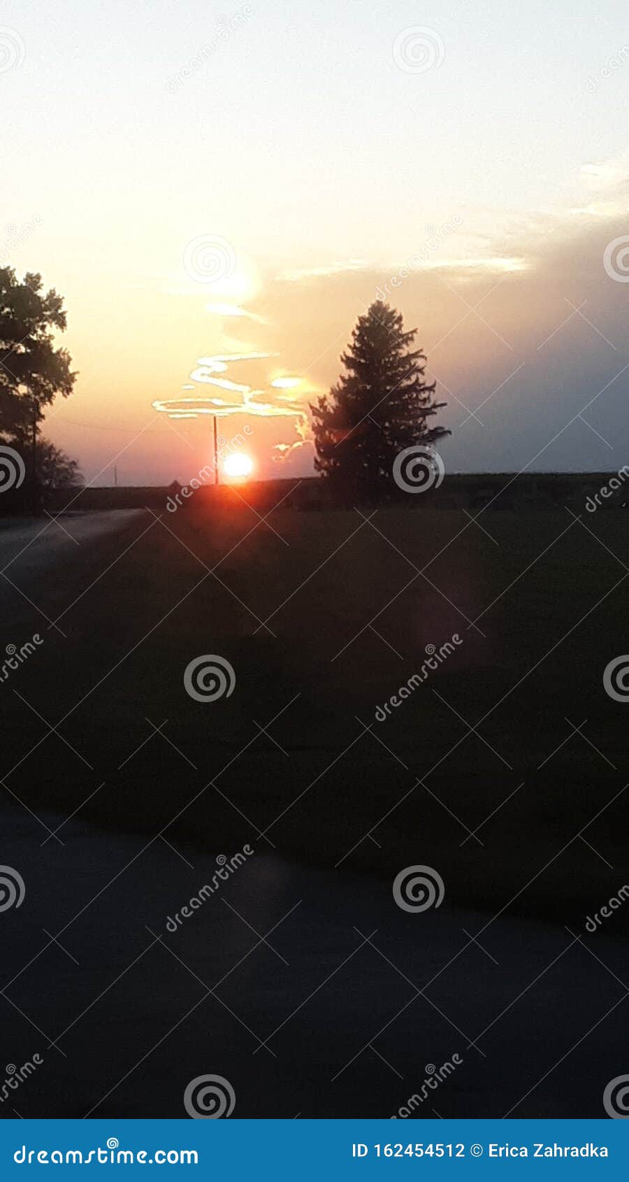 Amber Sunset-lit Sky stock photo. Image of sunsetlit - 162454512