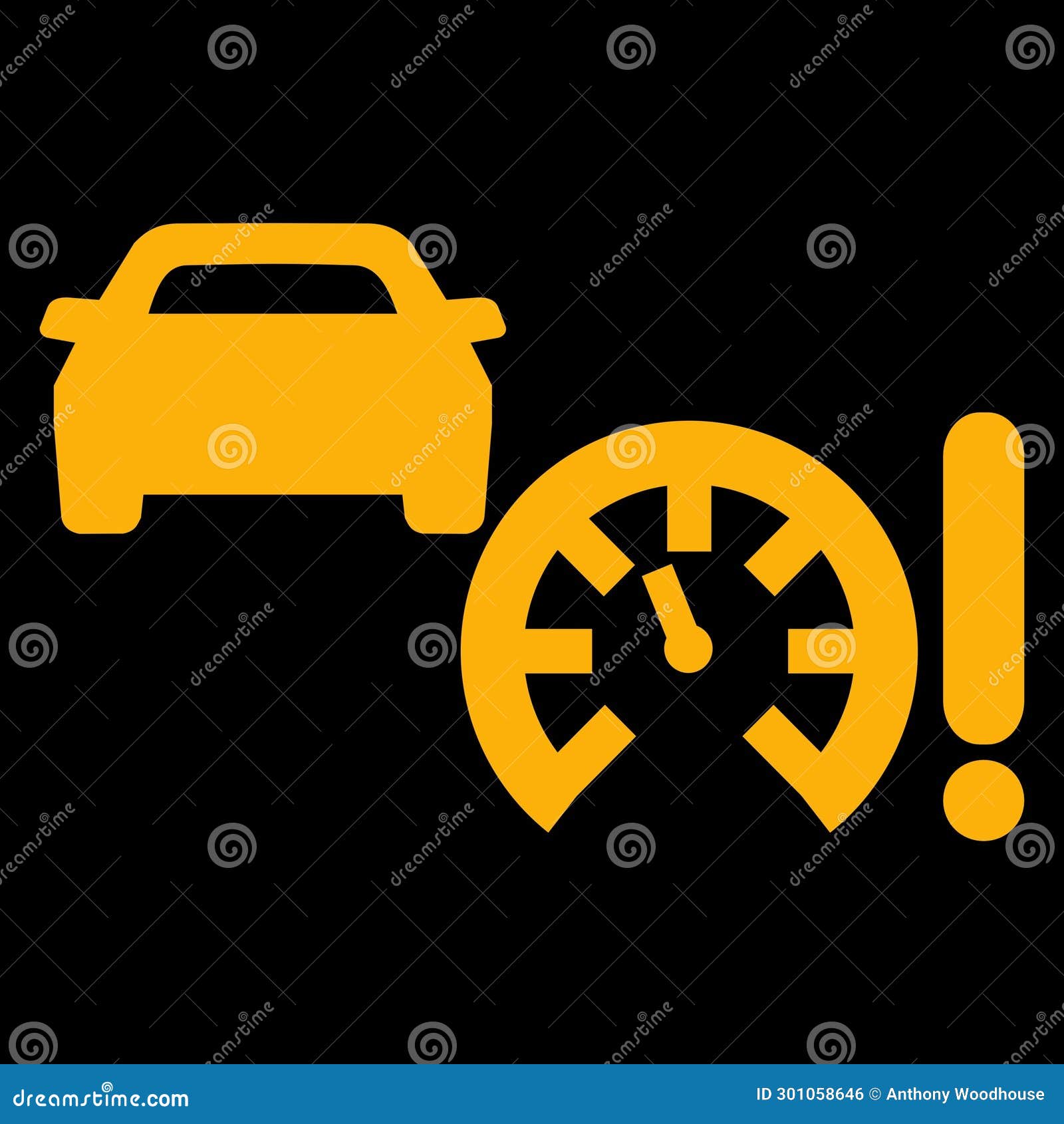 Adaptive Cruise Control Concept Icon. Automatically Adjust Speed And ...