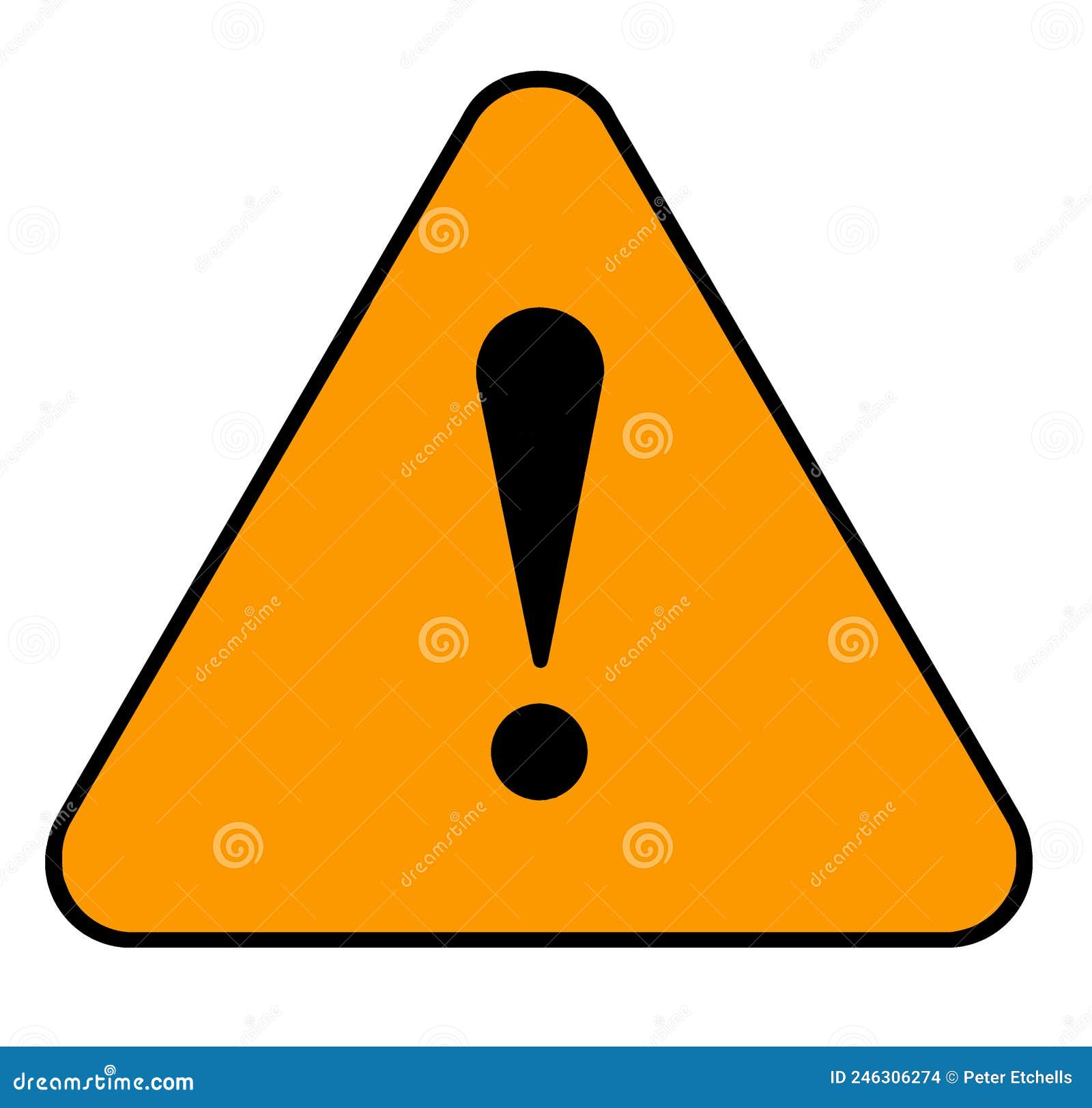 Amber warning sign stock illustration. Illustration of safety - 246306274