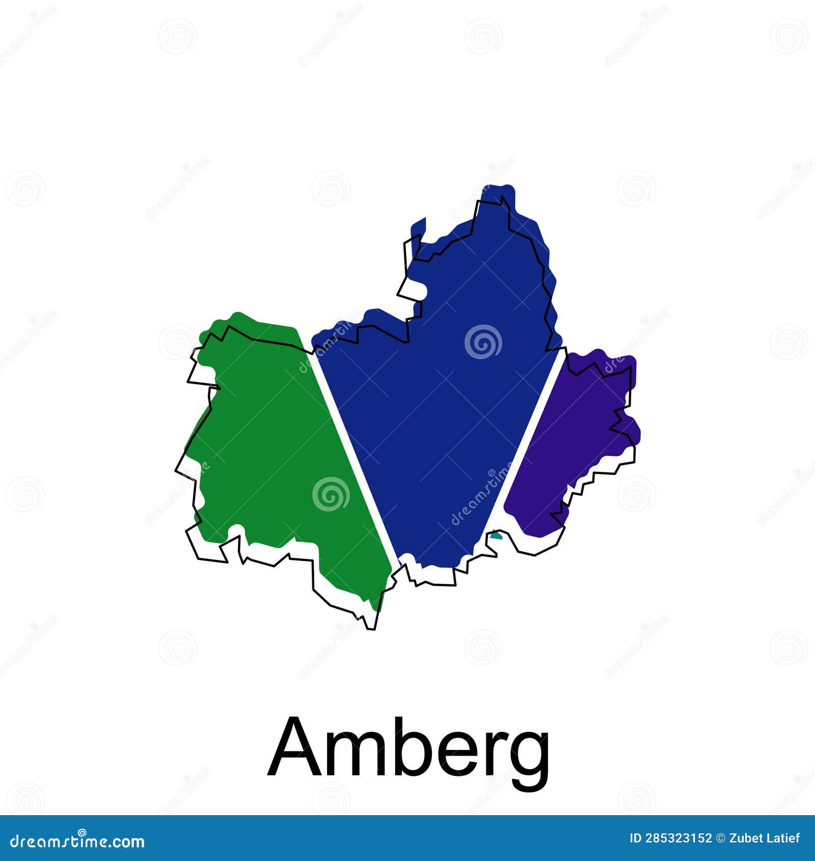 Amberg Map.vector Map of the Germany Country. Borders of for Your ...
