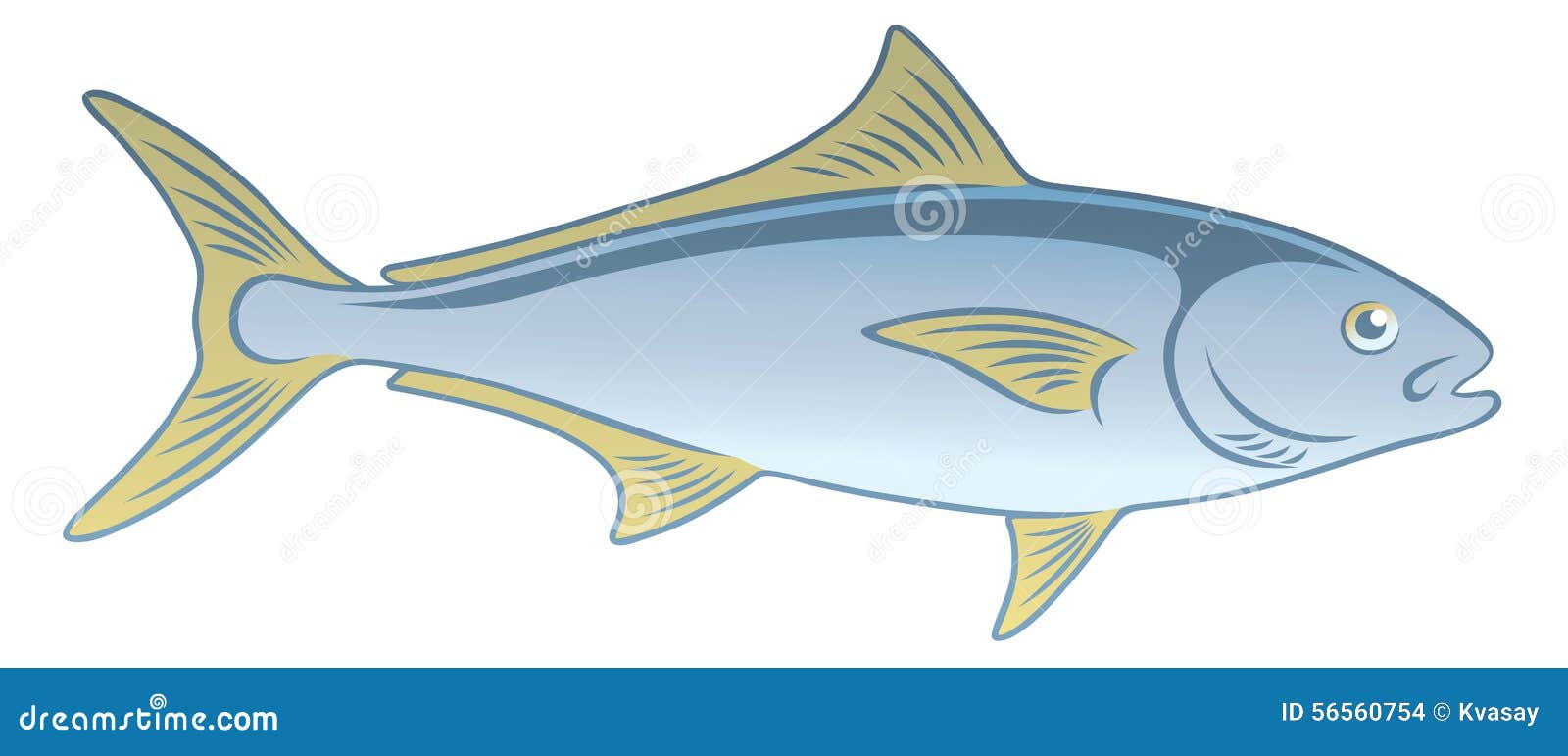 Silhouette Amberjack Fish Logo Icon. Cartoon Vector | CartoonDealer.com ...