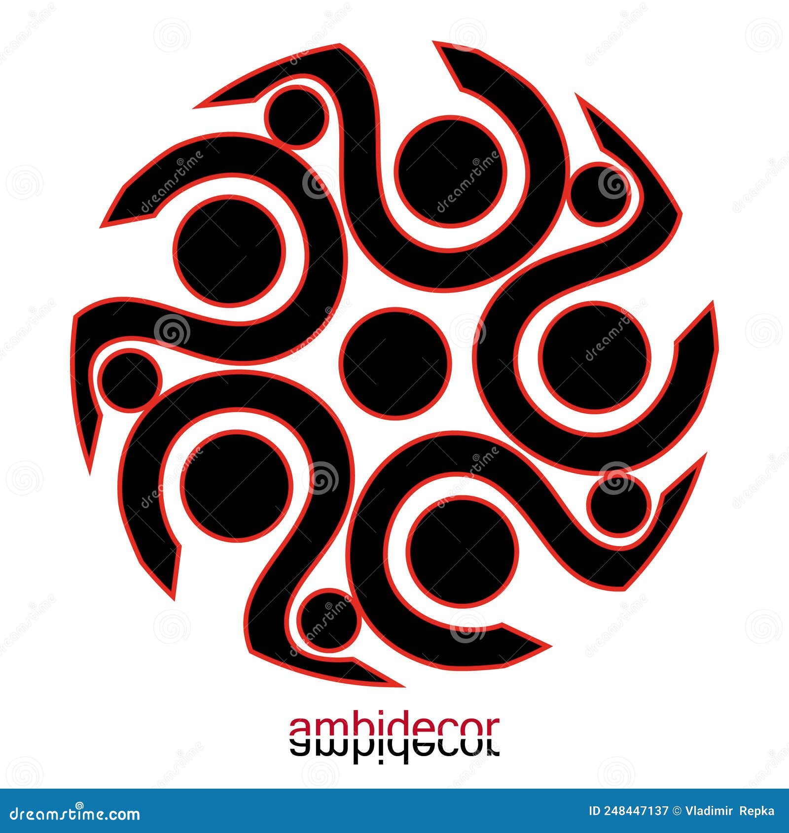 Ambidecor- Color Creative Design of Ambigram Vector Artwork Stock ...