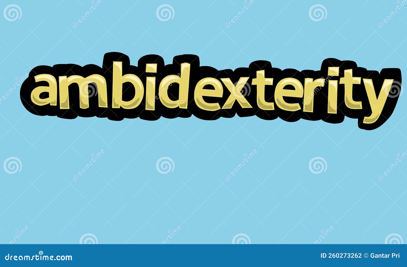 AMBIDEXTERITY Writing Vector Design On A Blue Background Royalty-Free ...