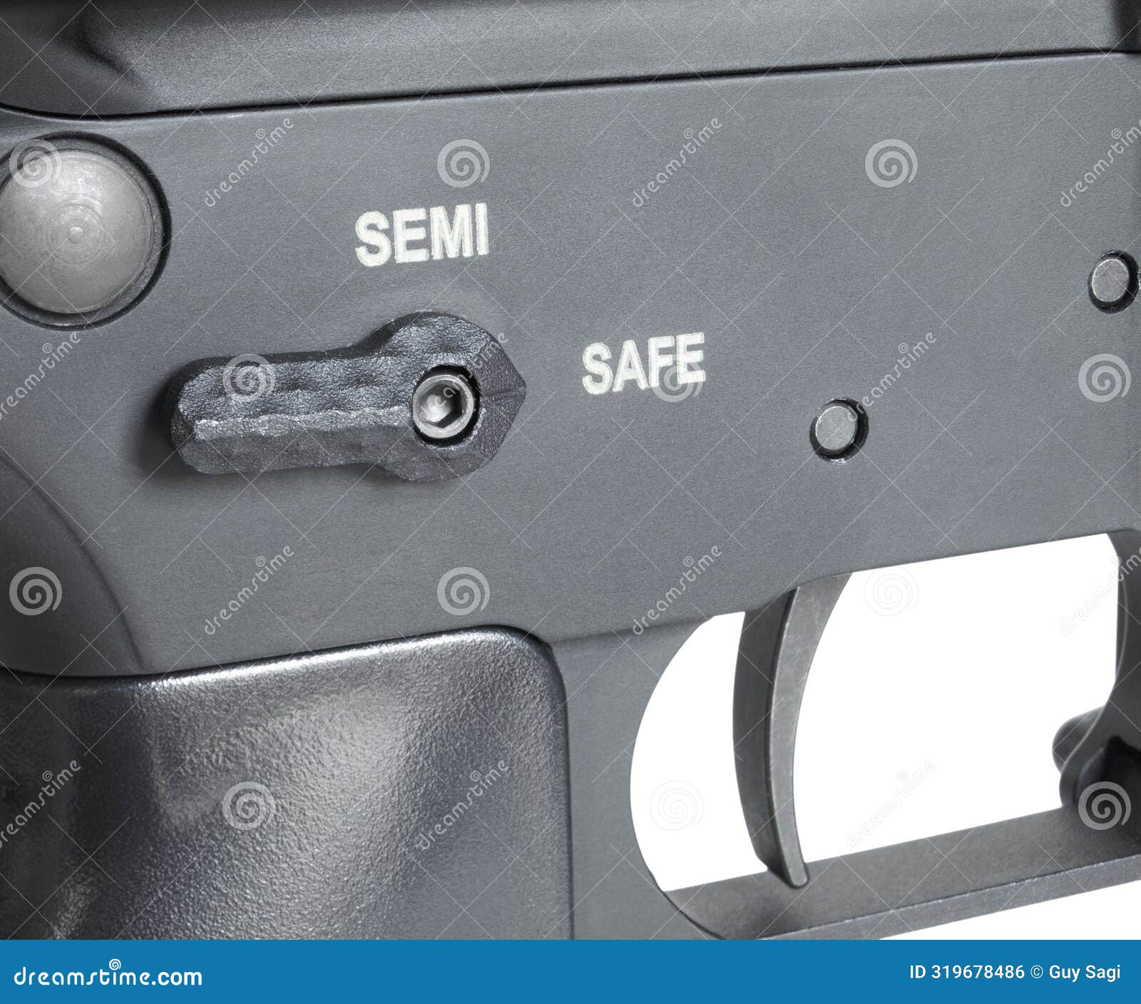 Safety Selector on a Modern Sporting Rifle Stock Photo - Image of black ...
