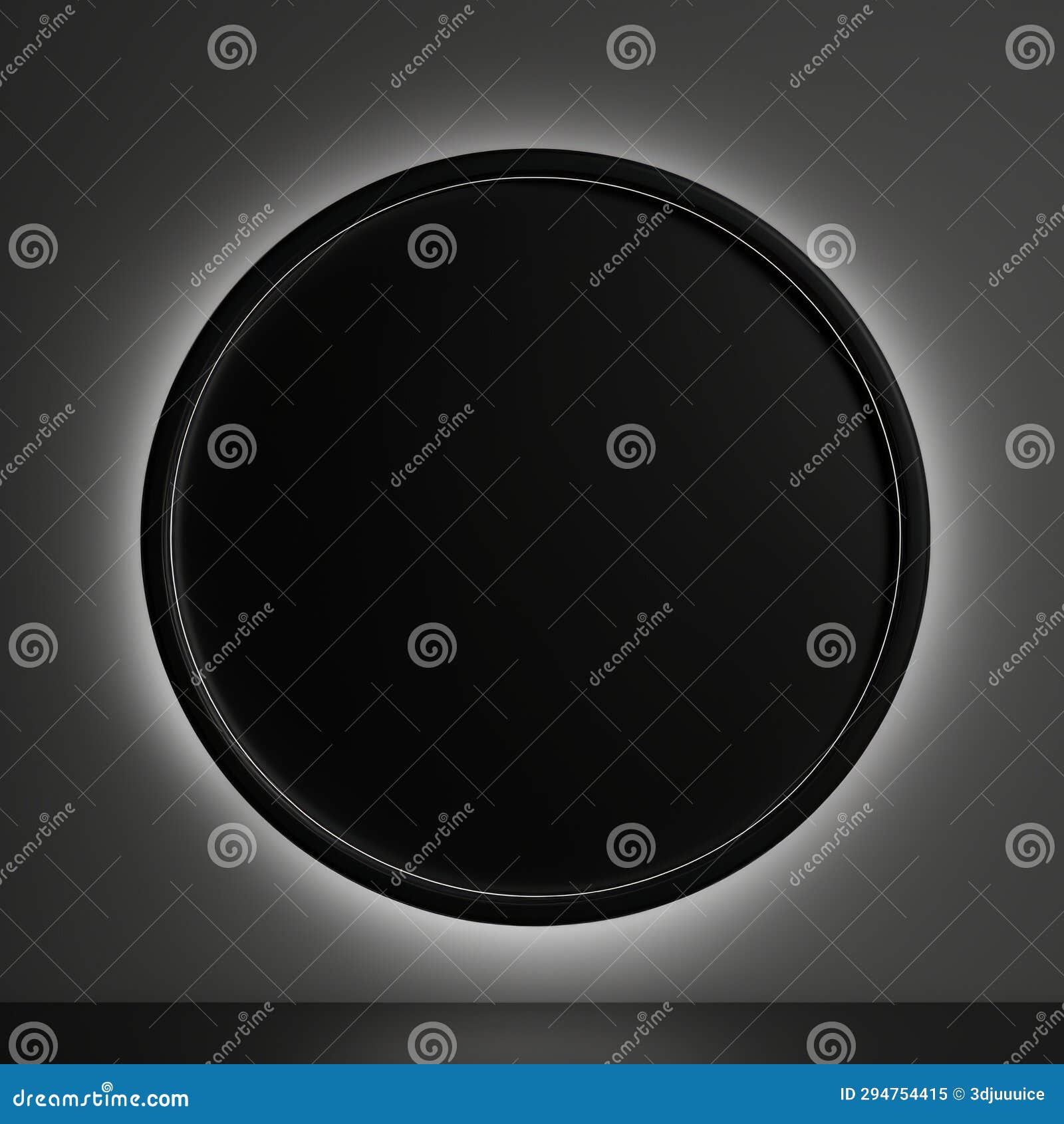 Ambient Lighting Minimalistic Round Picture Frame. Stock Illustration ...