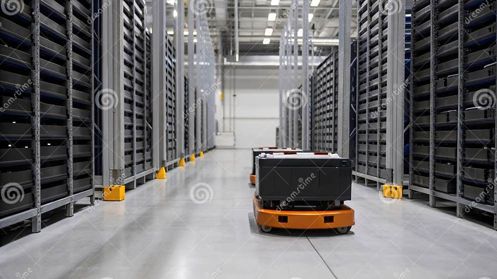 An Ambient Setting Featuring Advanced Storage Systems Filled with Rows ...