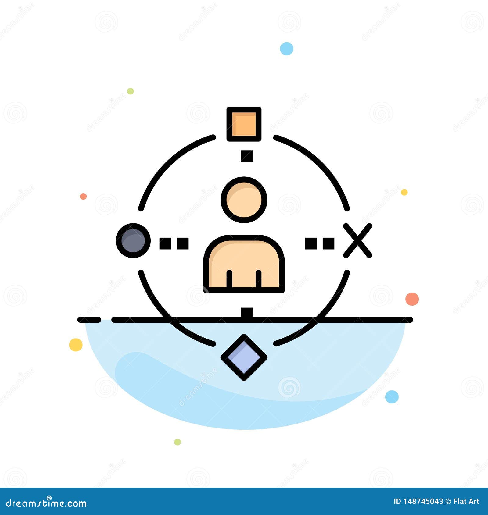 Ambient, User, Technology, Experience Abstract Flat Color Icon Template ...