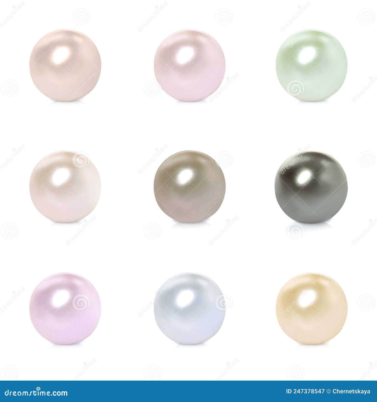 Ambientado Con Hermosas Perlas Sobre Fondo Blanco Imagen de archivo ...