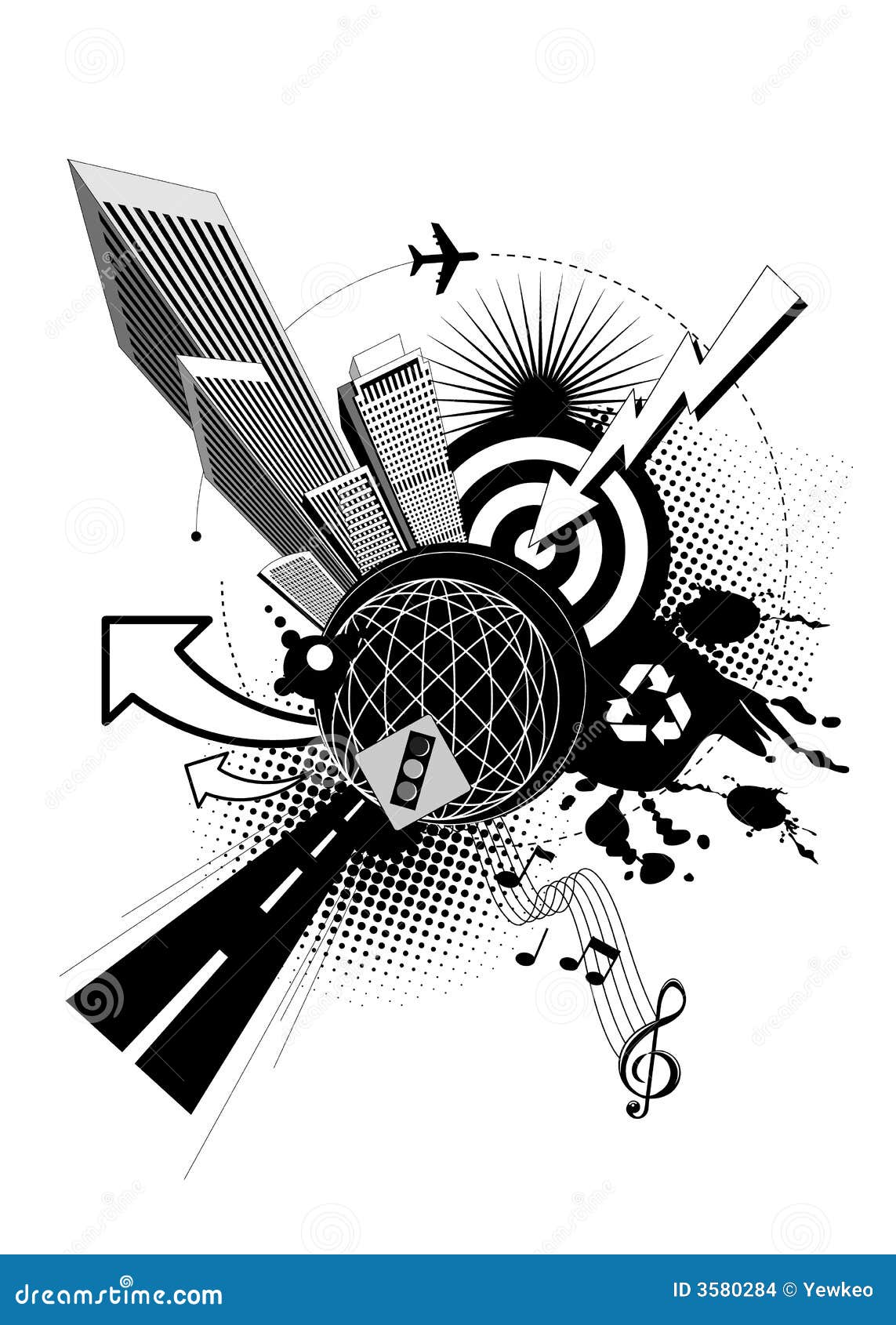 Ambiente de la ciudad ilustración del vector. Ilustración de equipo ...