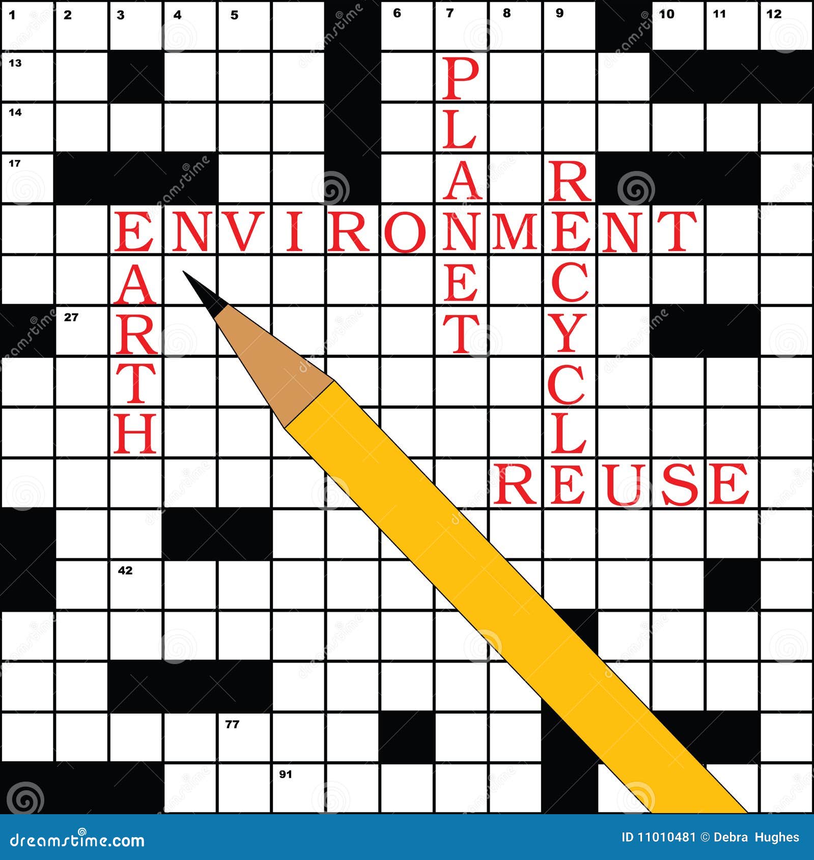 Ambiente Delle Parole Incrociate Illustrazione Vettoriale ...