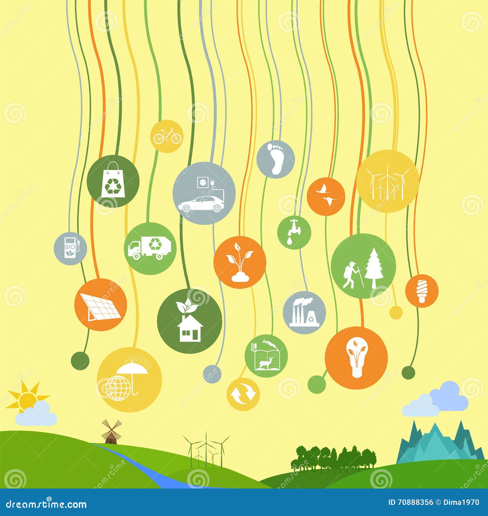 Ambiente, Elementi Infographic Di Ecologia Rischi Ambientali ...