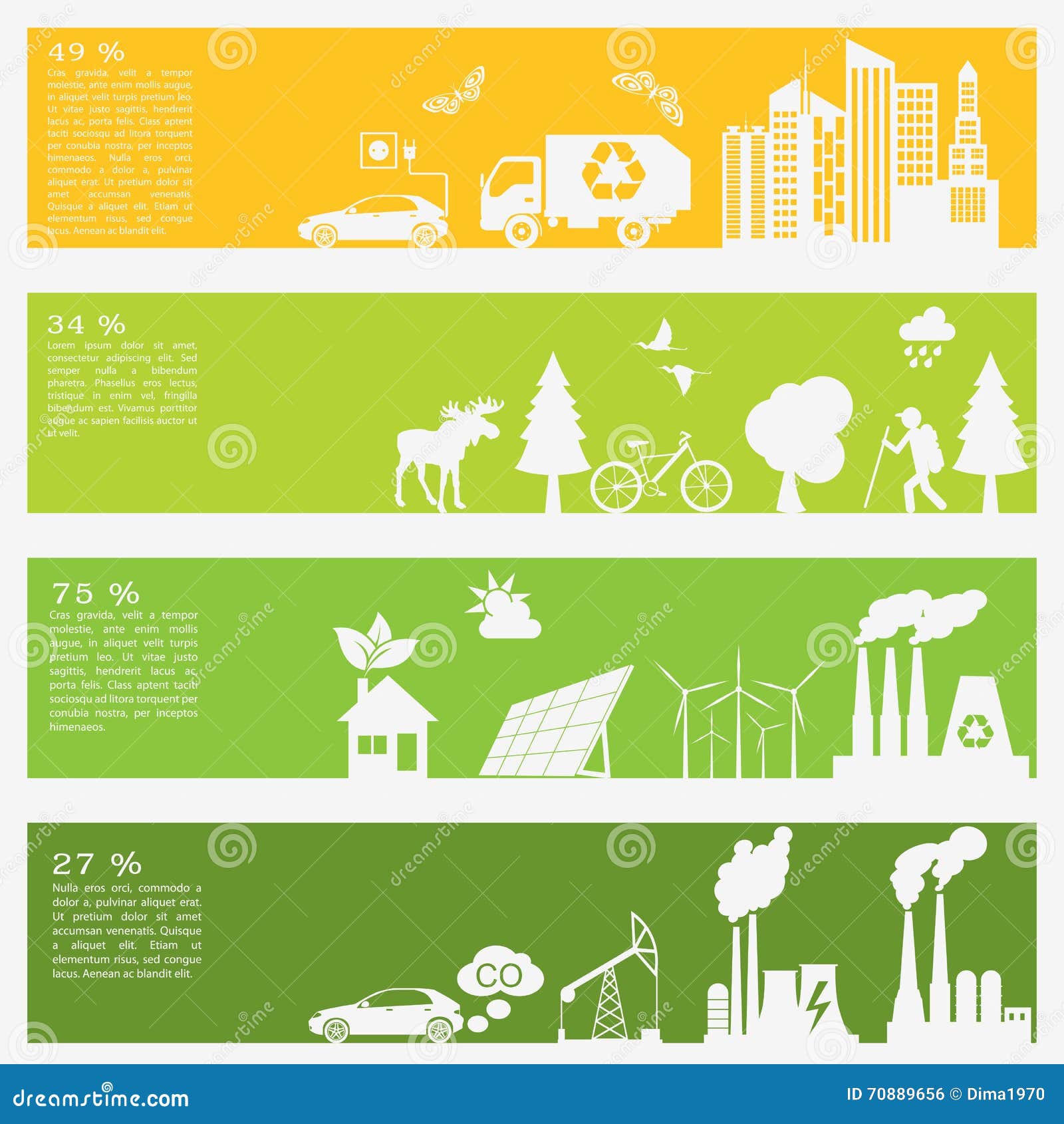 Ambiente, Elementi Infographic Di Ecologia Rischi Ambientali ...