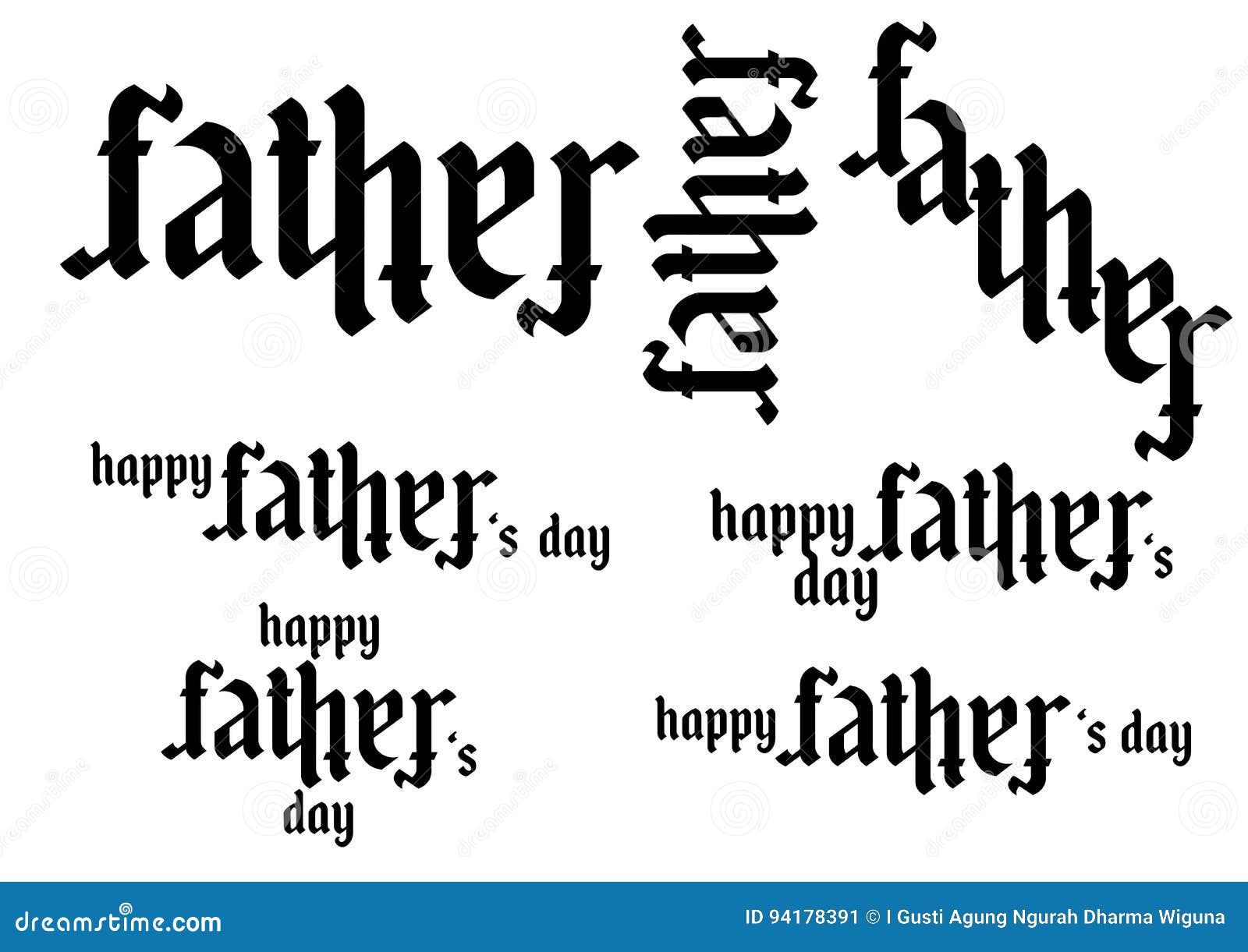 Ambigram -Father -Father`s Day Stock Illustration - Illustration of ...