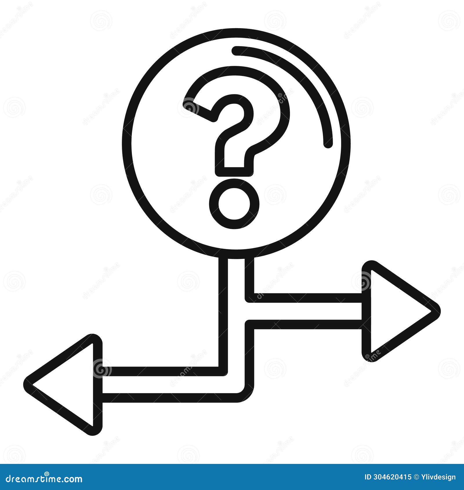 Ambiguity Analysis Icon Outline Vector. Data Confused Stock ...