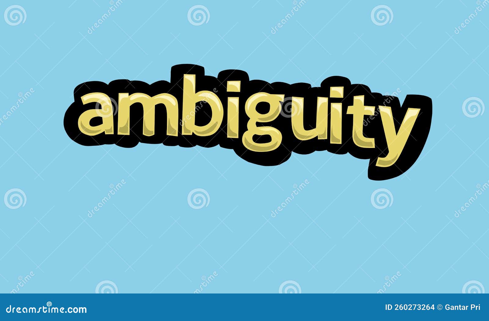AMBIGUITY Writing Vector Design on a Blue Background Stock Vector ...