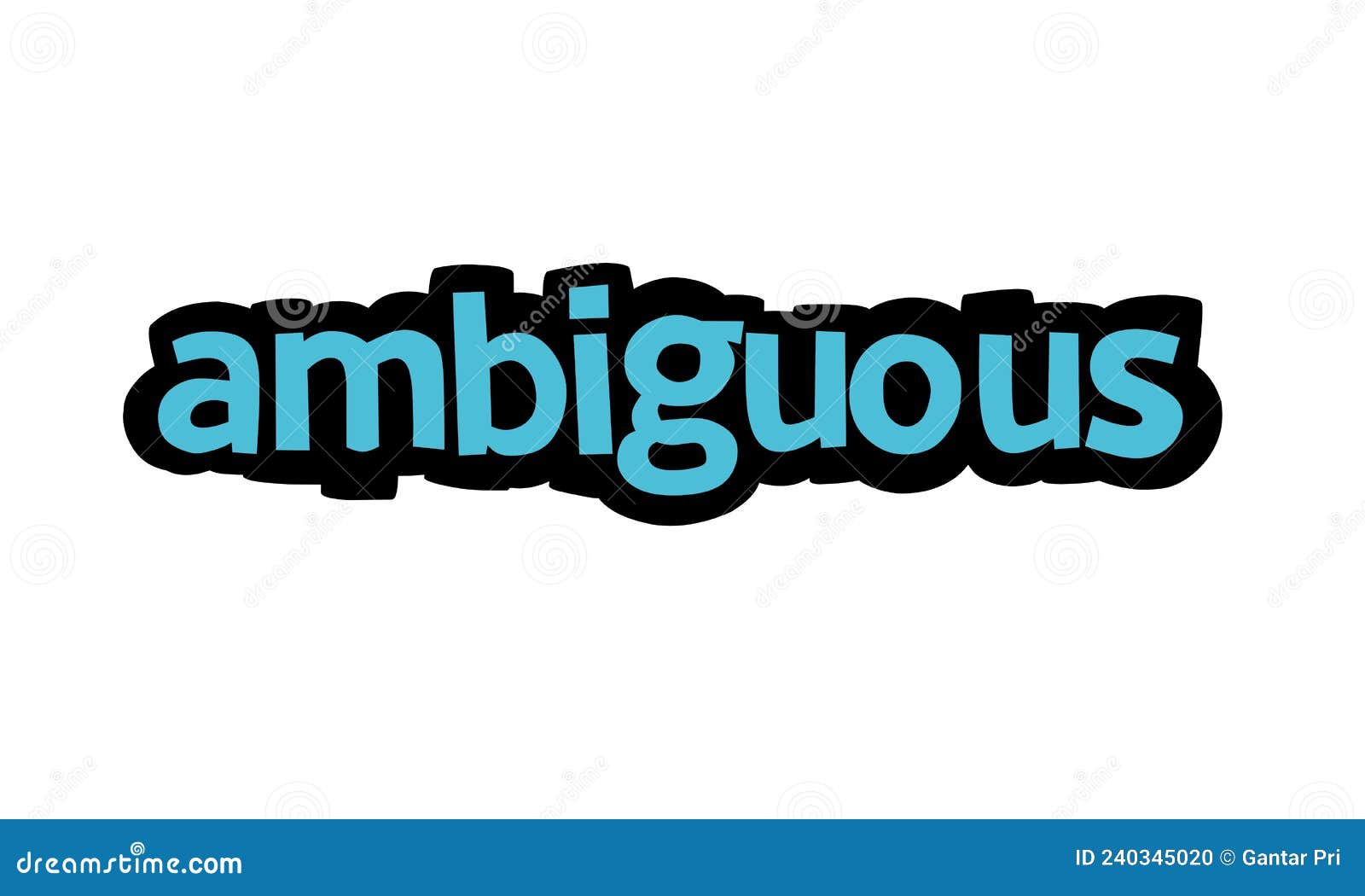 AMBIGUOUS Background Writing Vector Design Stock Vector - Illustration ...