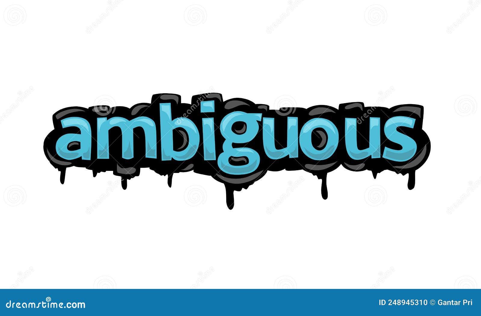 AMBIGUOUS Writing Vector Design On White Background Stock Photo ...