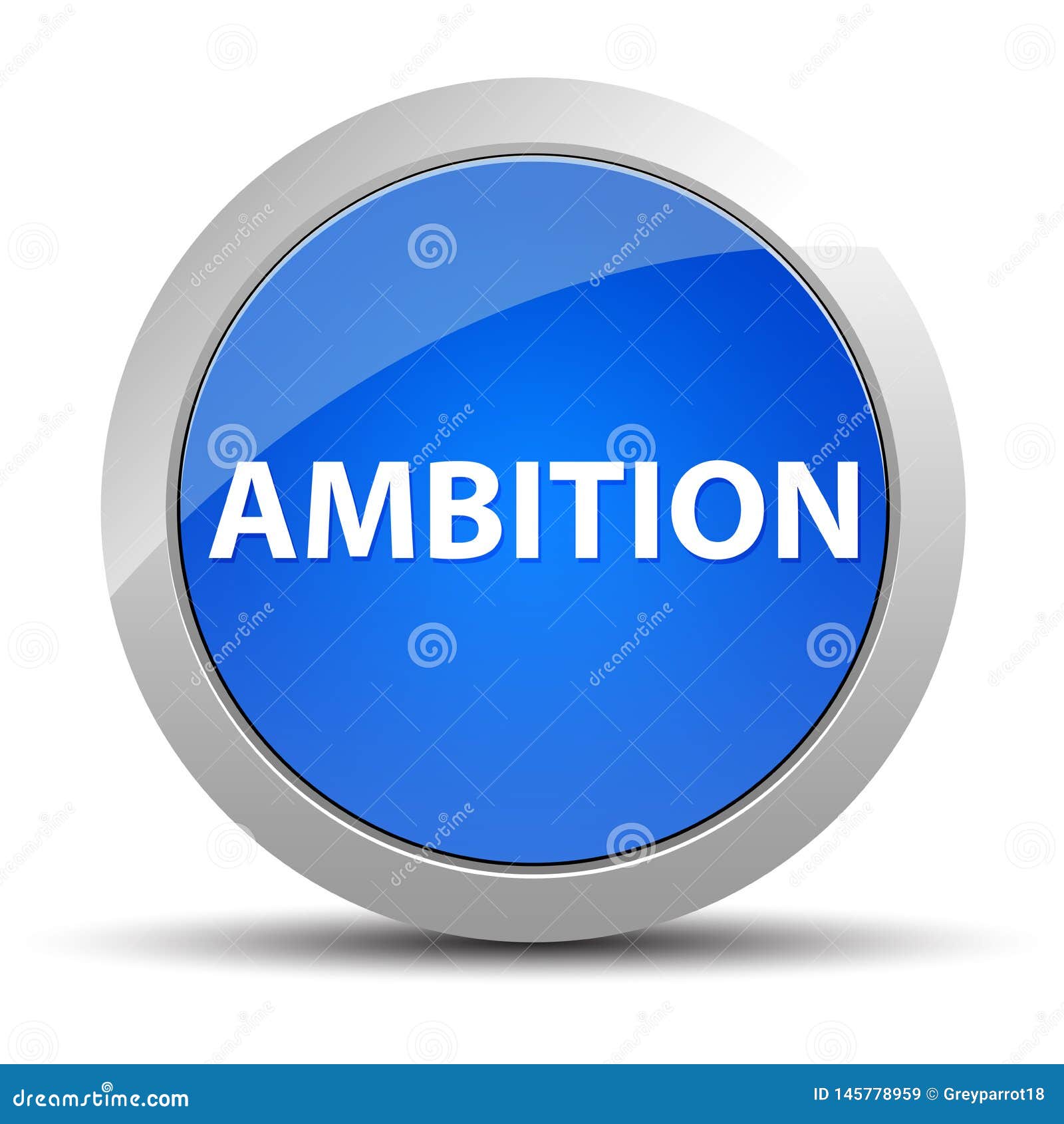 Ambition blue round button stock illustration. Illustration of ...