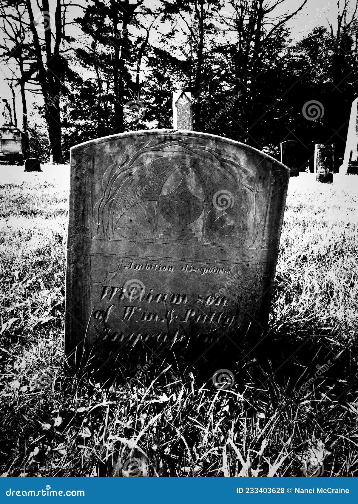Tombstones From The Grave In The Form Of A Weeping Woman Stock Photo ...