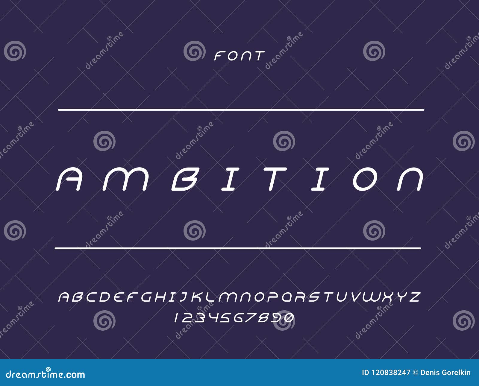 Ambition Font. Vector Alphabet Stock Vector - Illustration of isolated ...