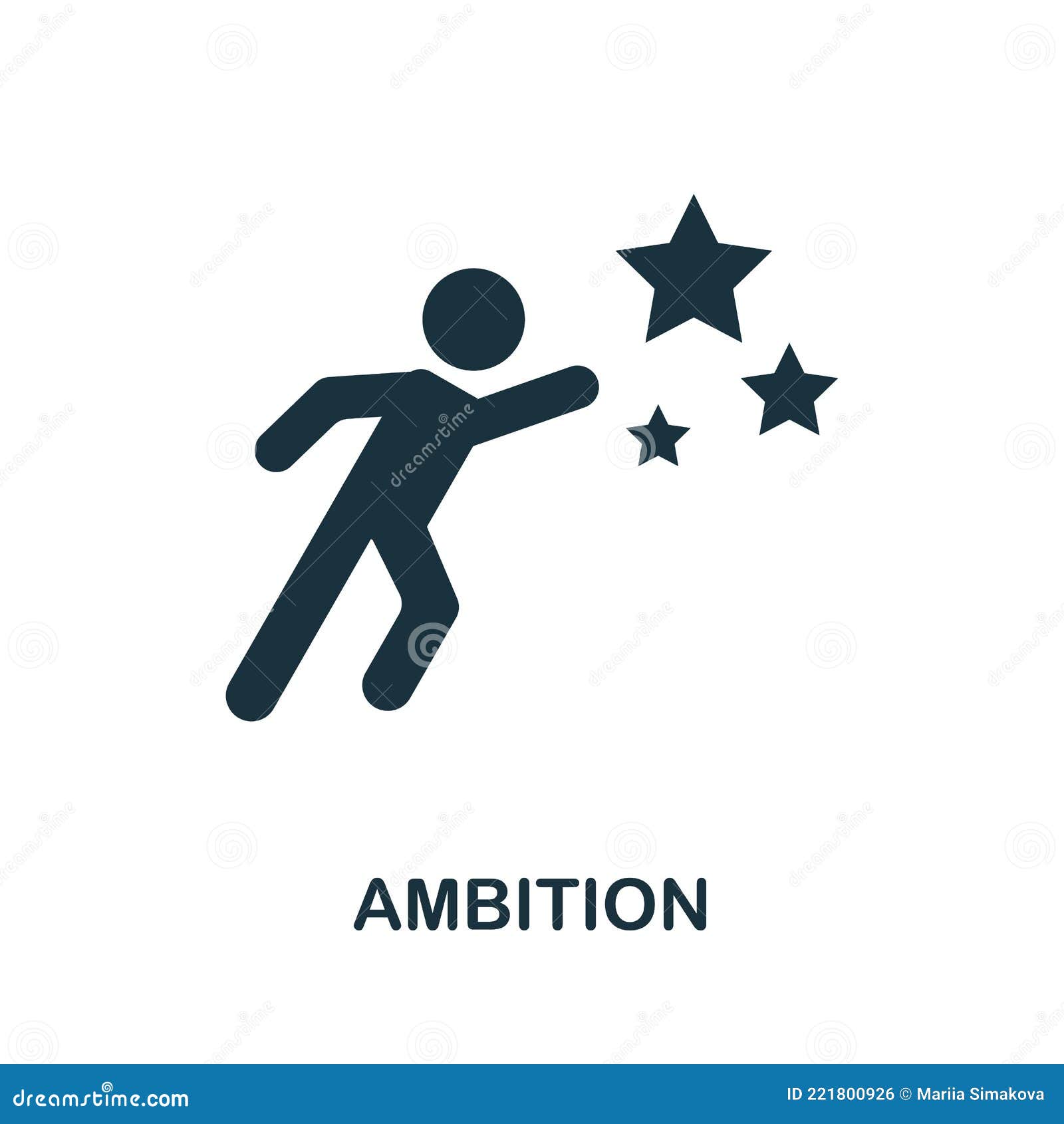 Ambition Icon. Monochrome Simple Element from Personal Growth ...