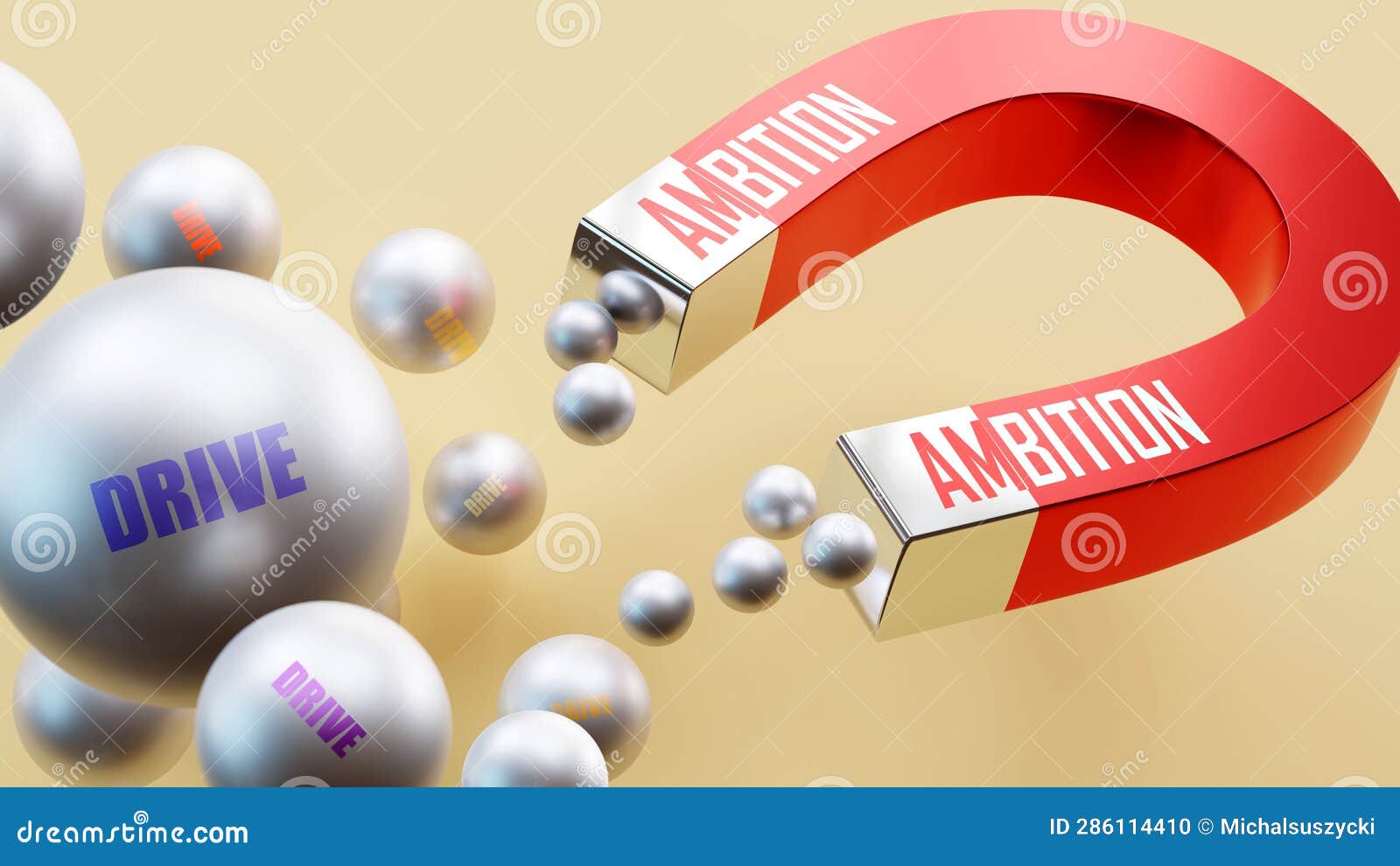 Ambition Which Brings Drive. a Magnet Metaphor in Which Ambition ...