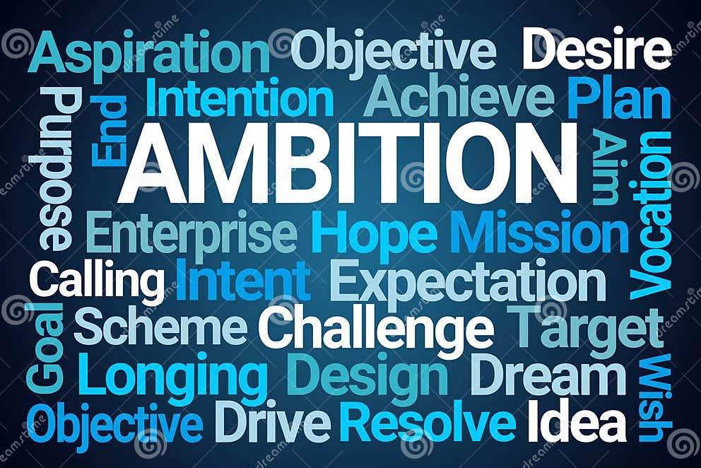 Ambition Word Cloud stock illustration. Illustration of design - 166166954