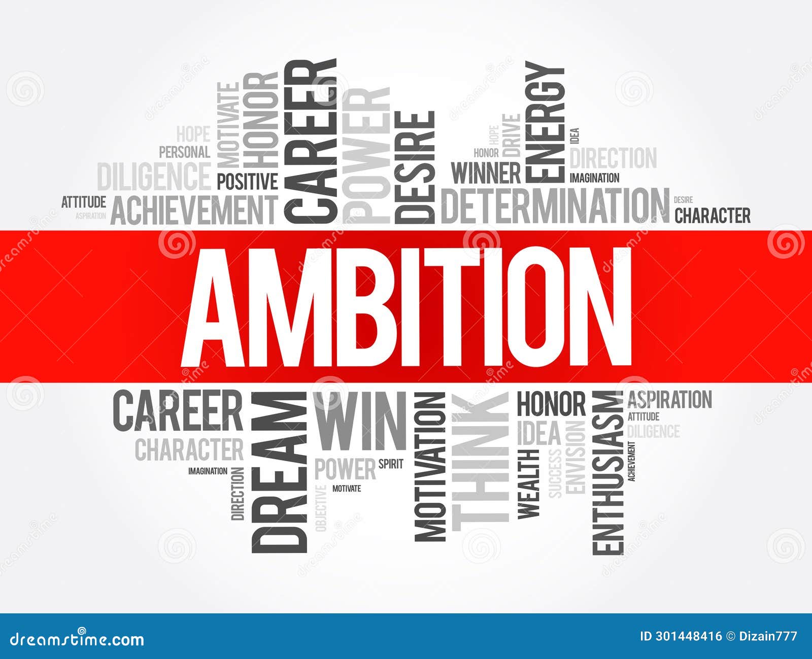 Ambition Word Cloud Collage, Business Concept Background Stock ...