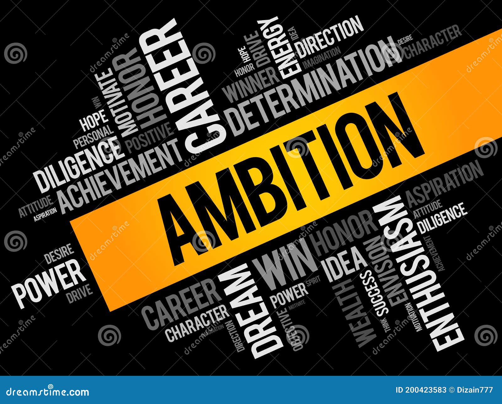 Ambition Word Cloud Collage Stock Illustration - Illustration of ...