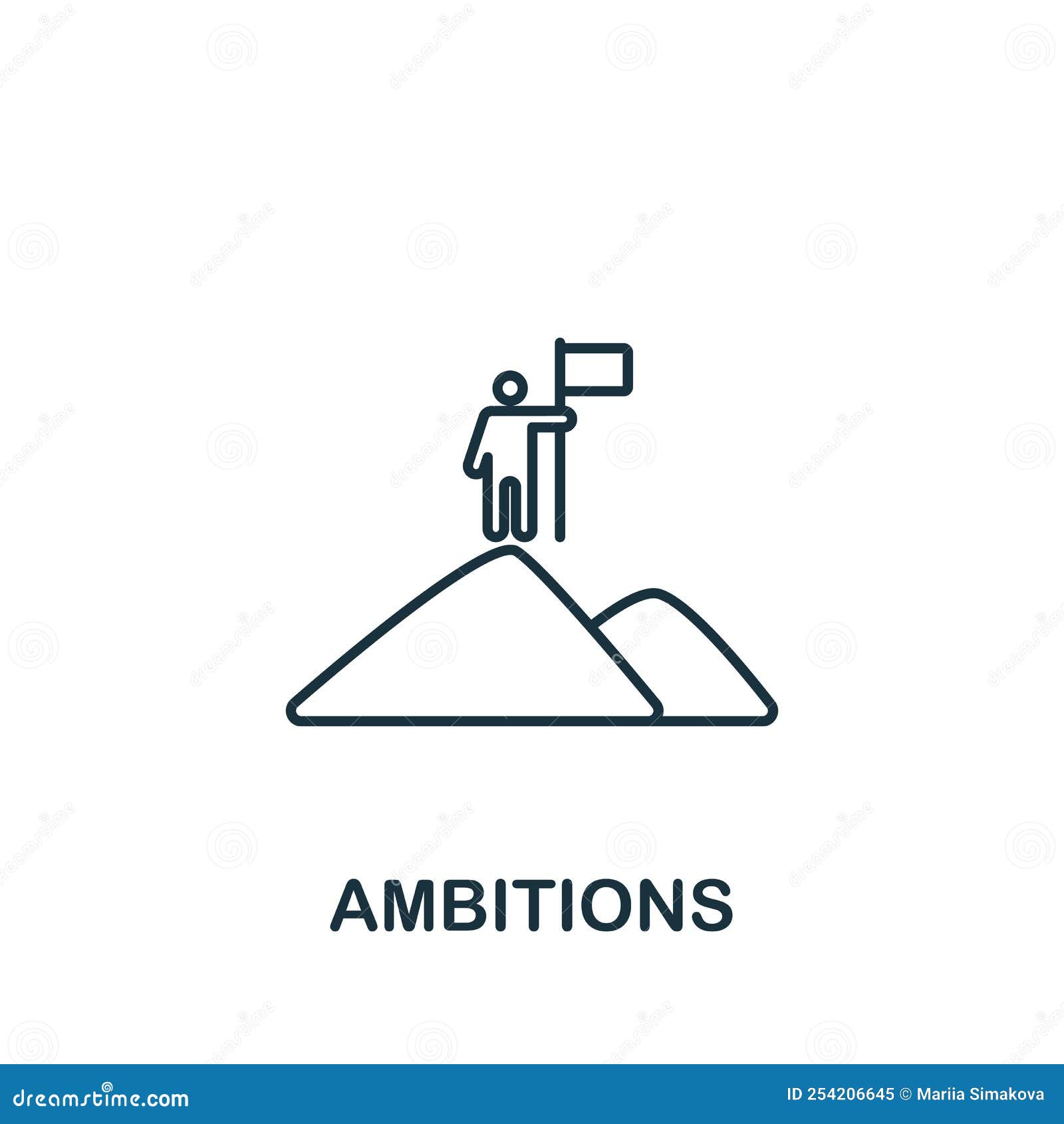 Ambitions Icon. Line Simple Icon for Templates, Web Design and ...